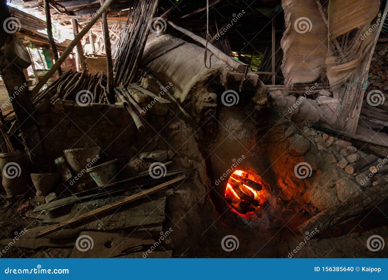 Primitive Technology, Termite Clay Kiln Stock Photo - Image of ...