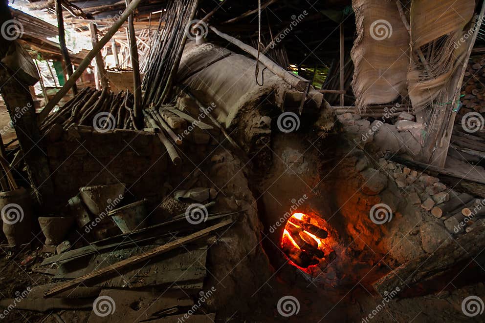 Primitive Technology, Termite Clay Kiln Stock Photo - Image of ...