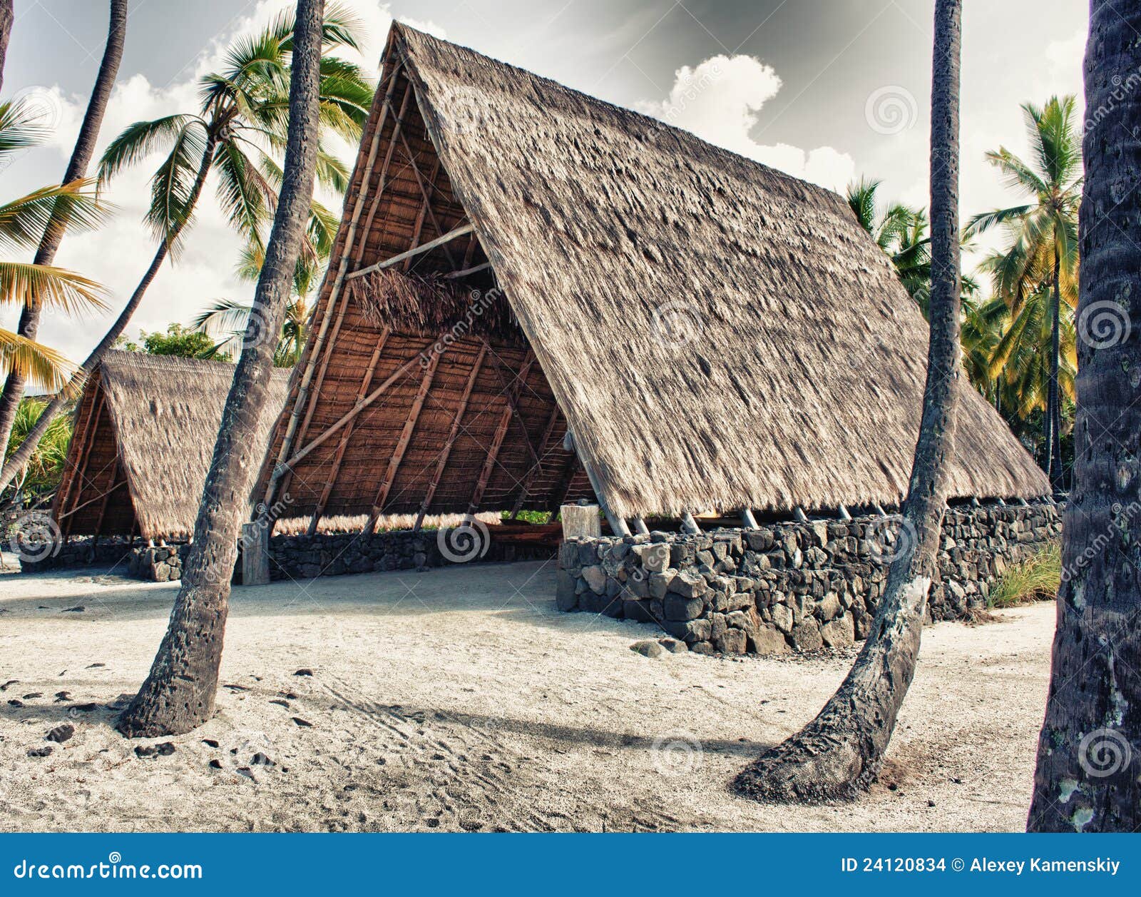 Primitive tropical house stock photo. Image of sand, shade - 24120834