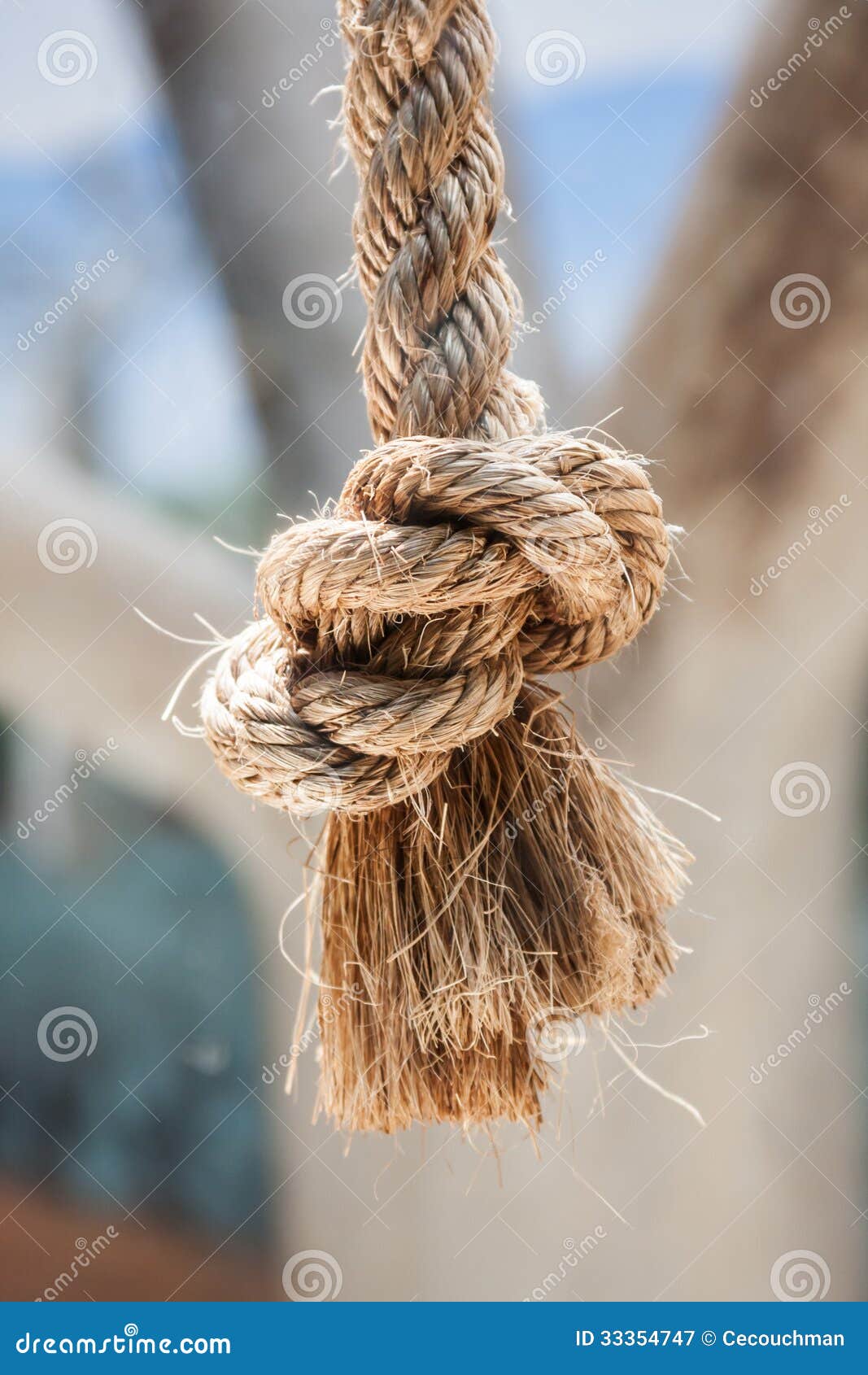 Primo Piano Del Nodo Della Corda Immagine Stock - Immagine di ...