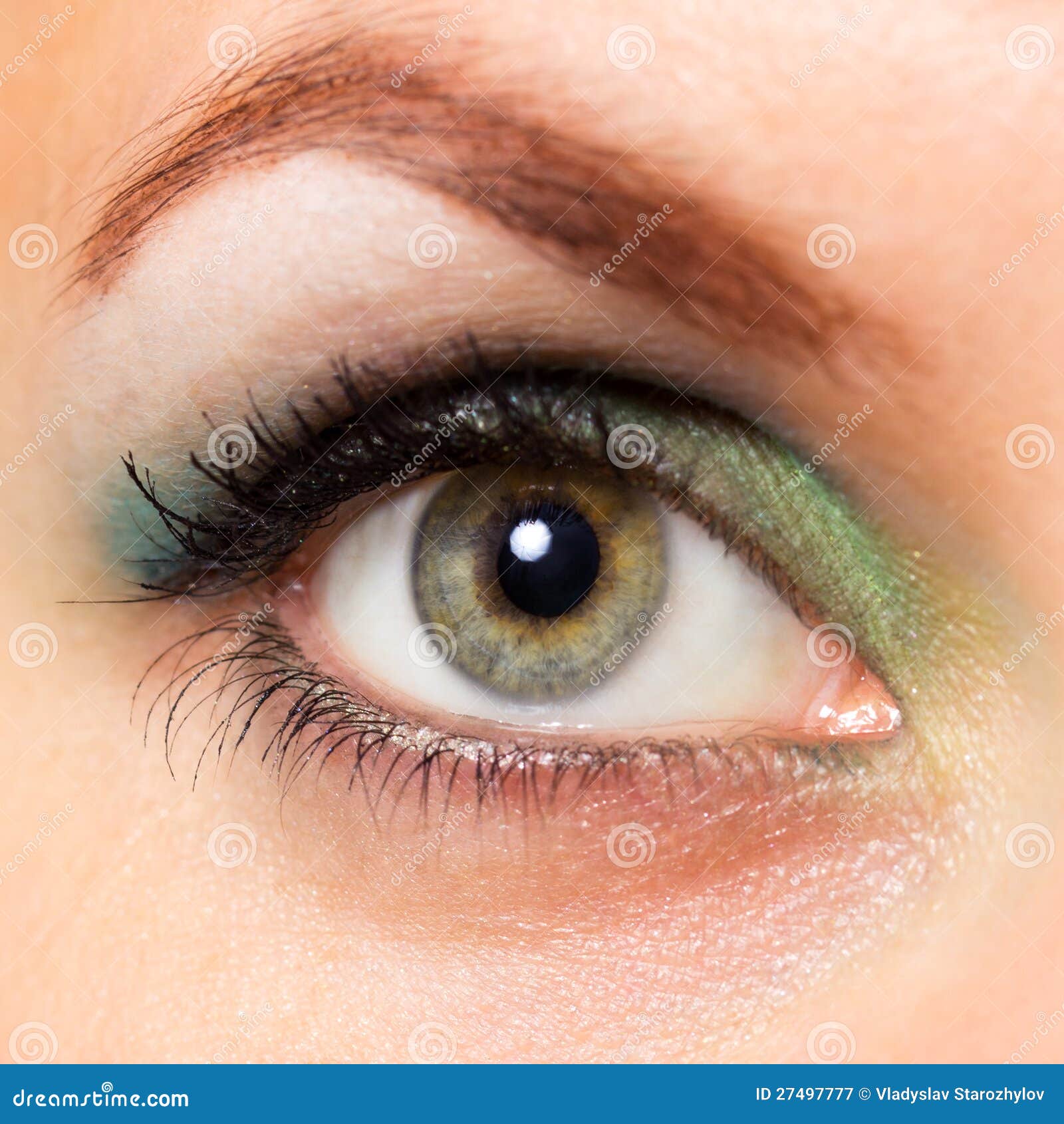 Primo Piano Dell'occhio Della Bella Donna Immagine Stock - Immagine di ...