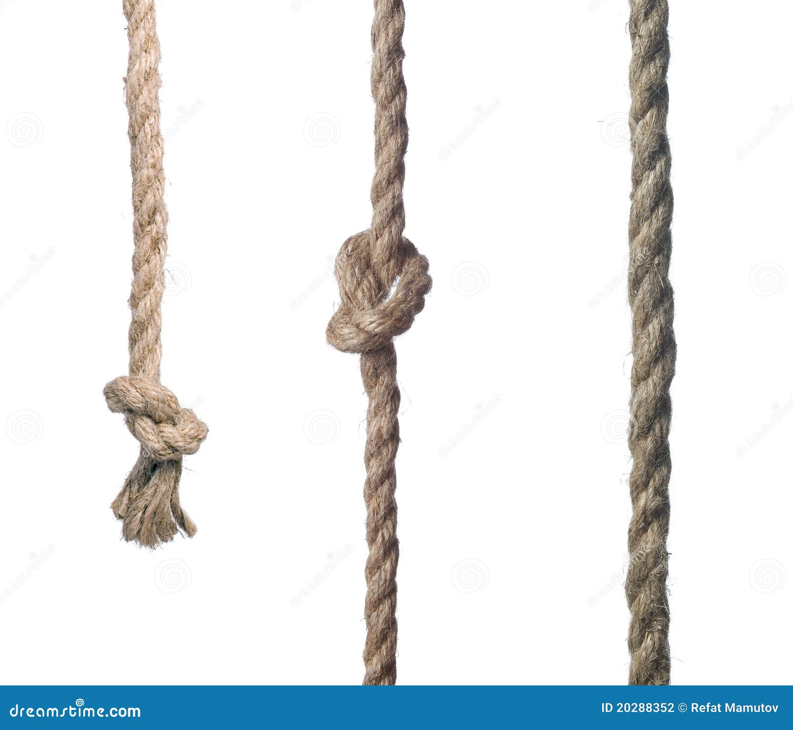 Primo Piano Della Corda Con Il Nodo Fotografia Stock - Immagine di ...