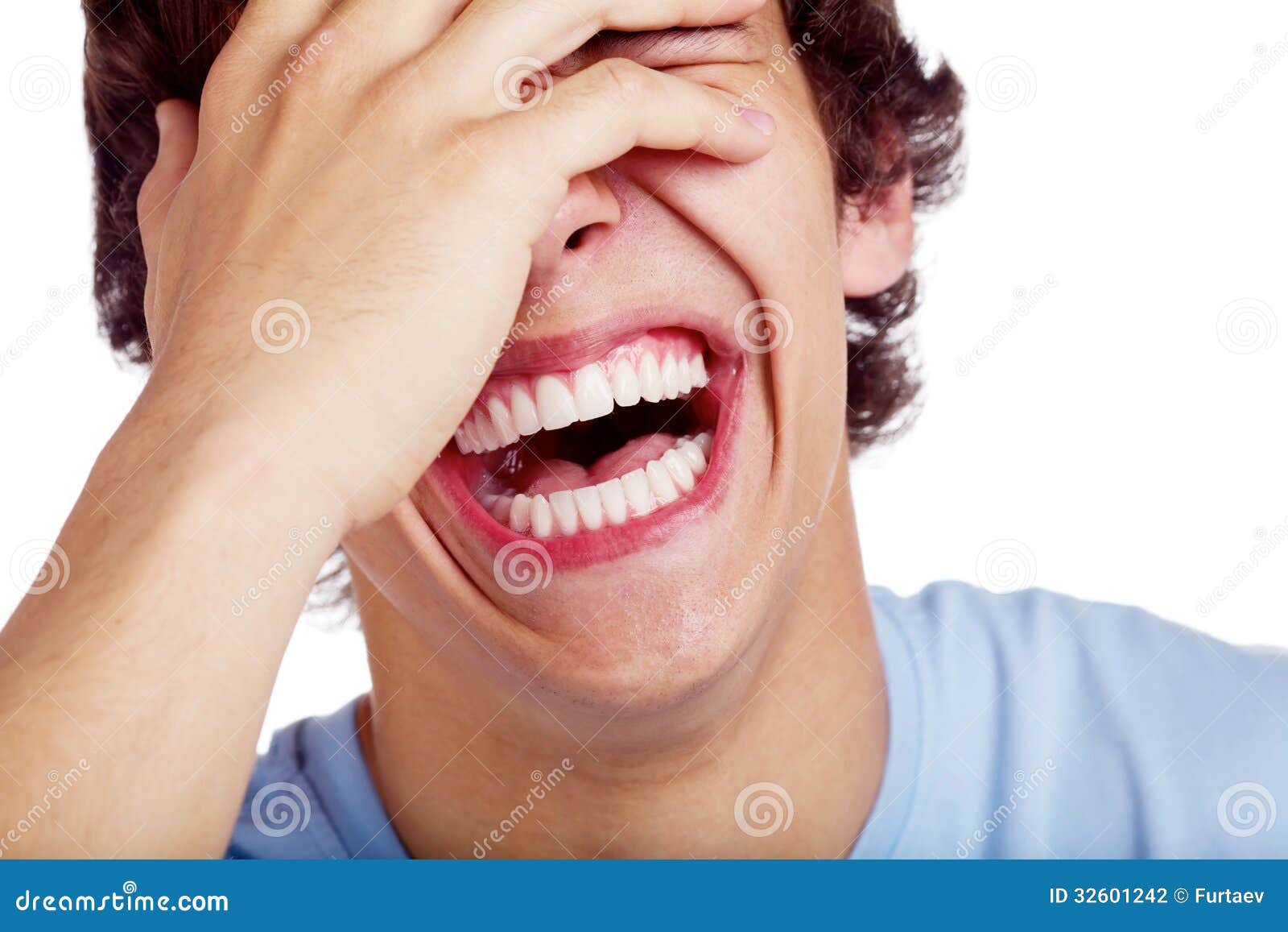 Primo Piano Di Risata Del Tipo Fotografia Stock - Immagine di ...