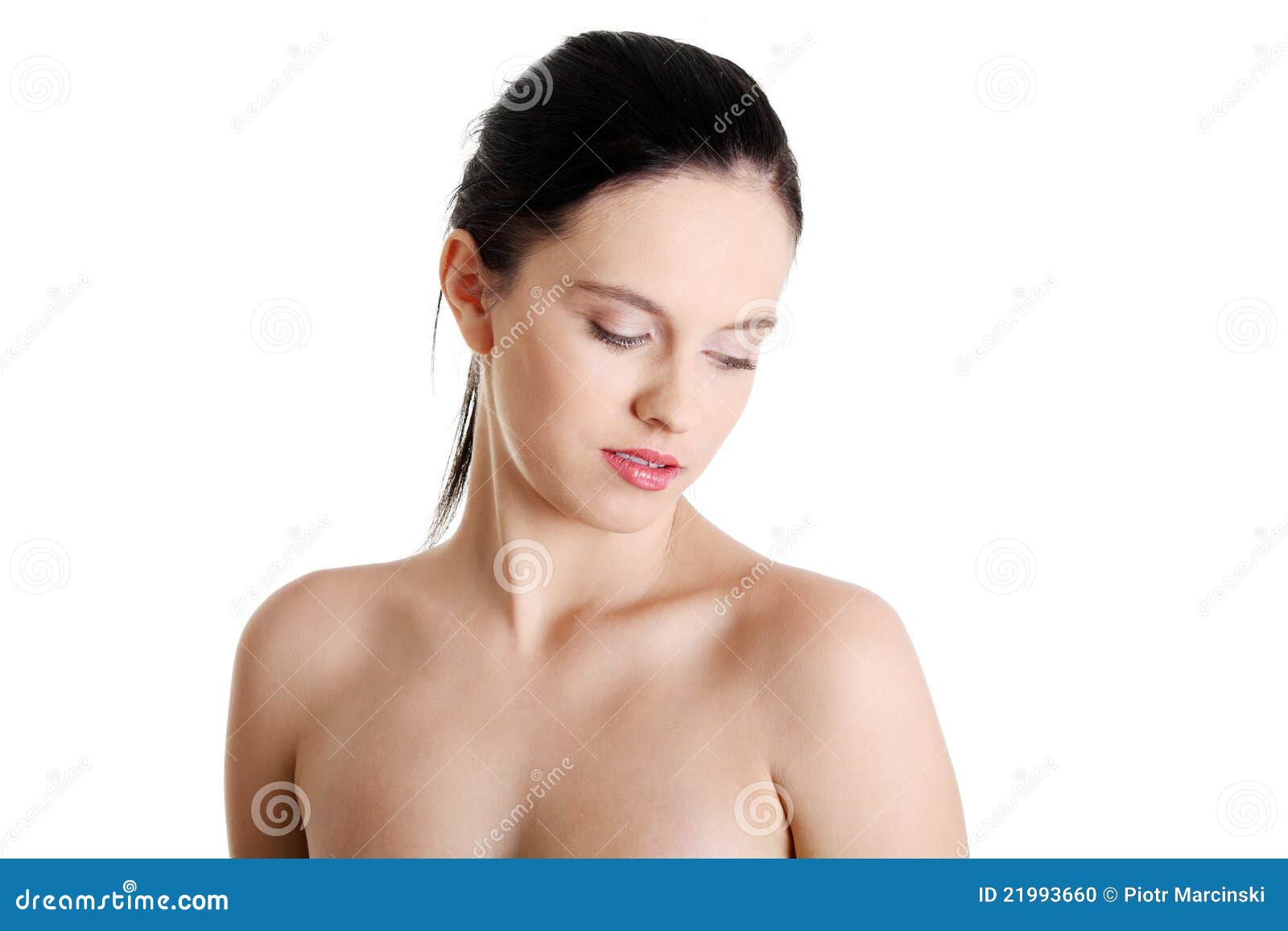 Primo Piano Nudo Del Fronte Del `s Della Ragazza Fotografia Stock