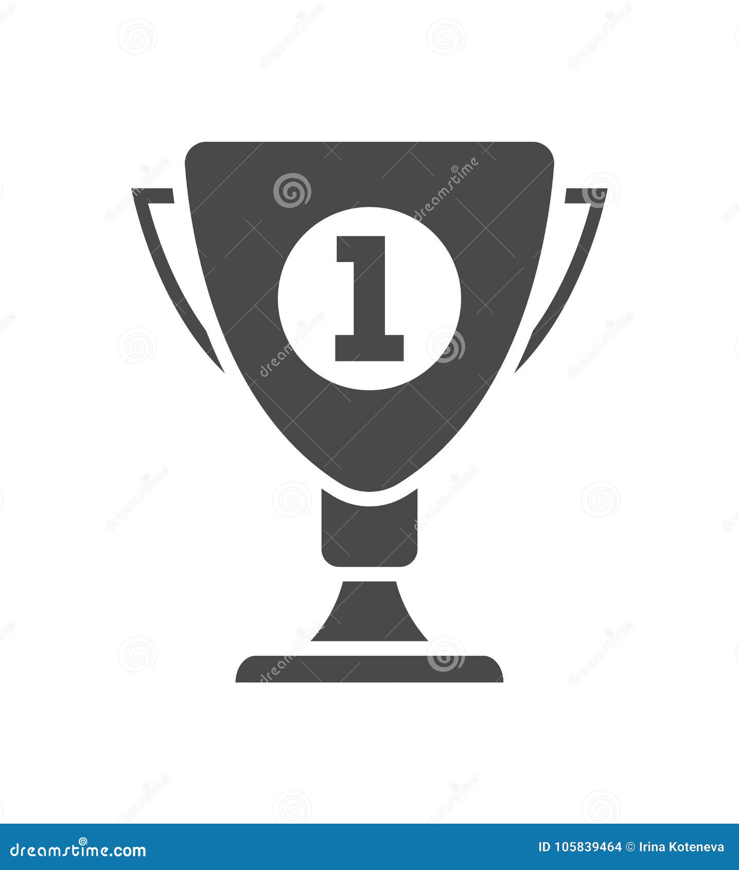 Primo Premio Del Posto Isolato Sull'icona Bianca Illustrazione ...