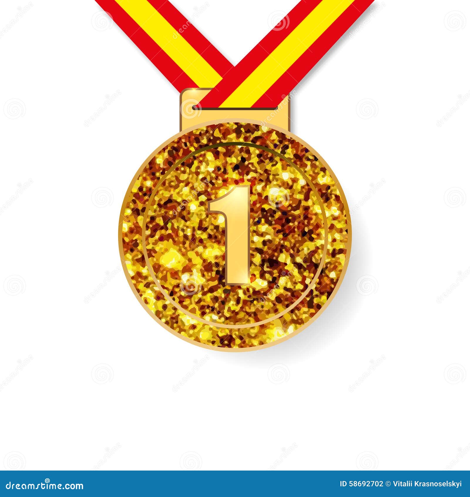 Primo Premio Della Medaglia D'oro Del Posto Illustrazione Vettoriale ...