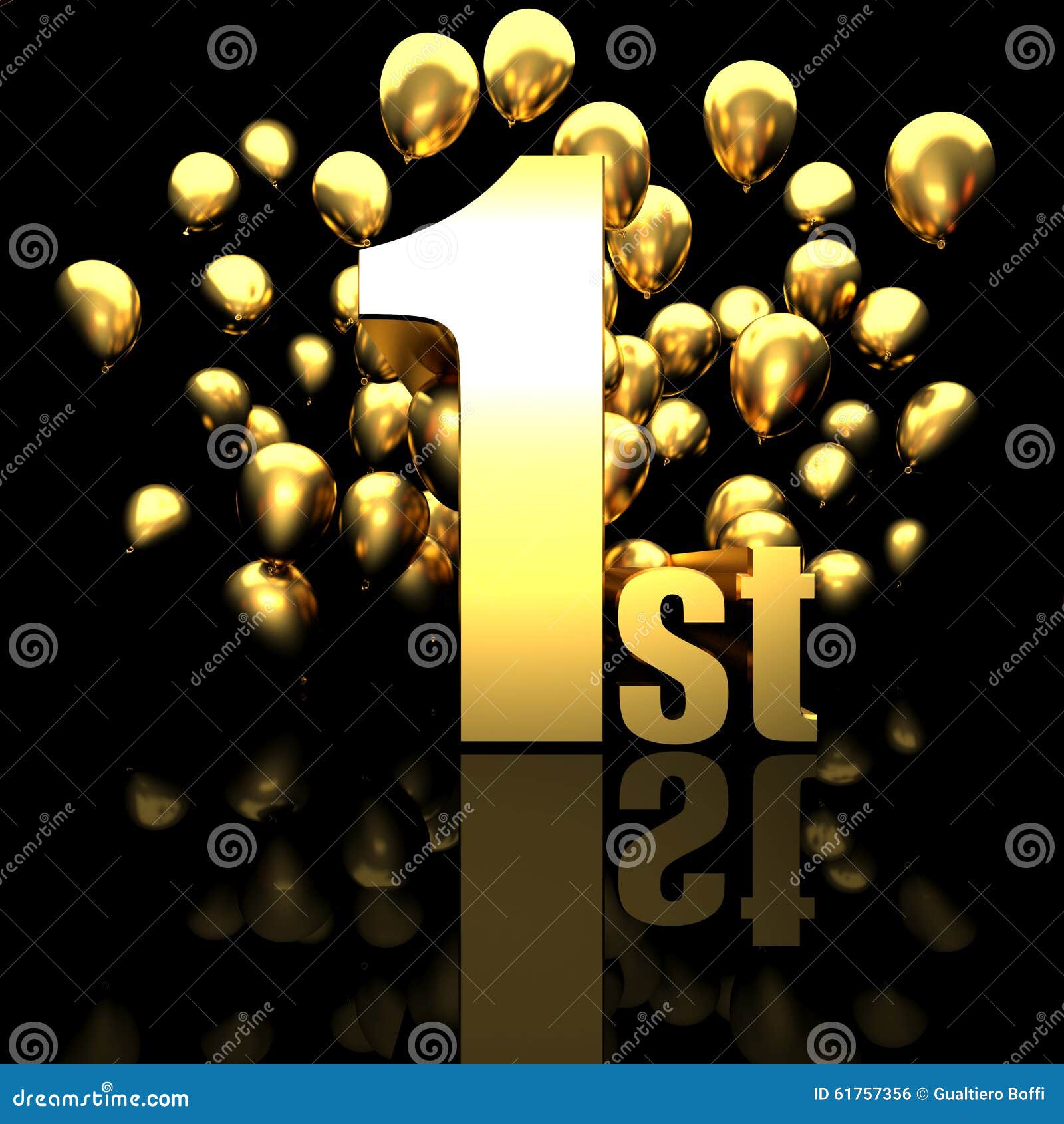 Primo premio dorato illustrazione di stock. Illustrazione di partito ...