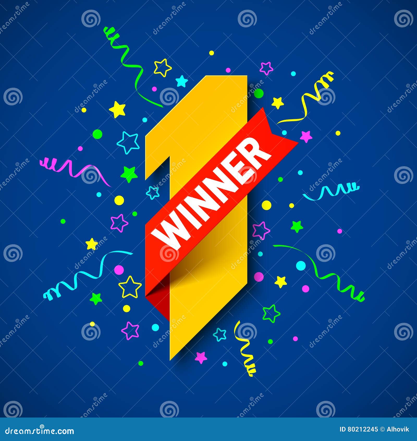 Primo Vincitore, Primo Posto Illustrazione Vettoriale - Illustrazione ...