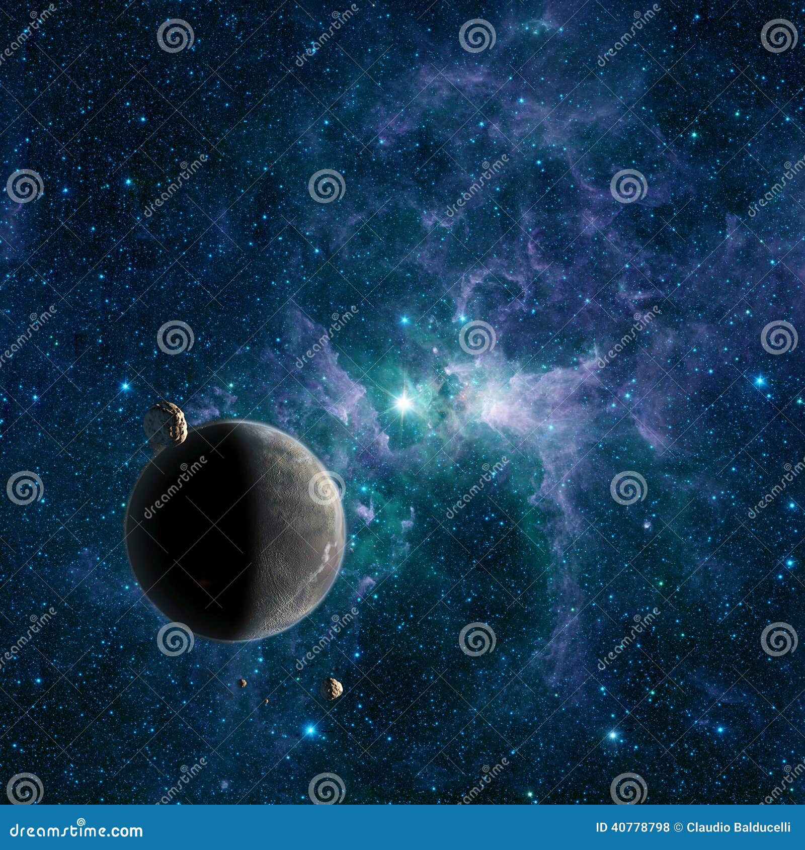 Primordial Birth of a New World. Stock Illustration - Illustration of ...