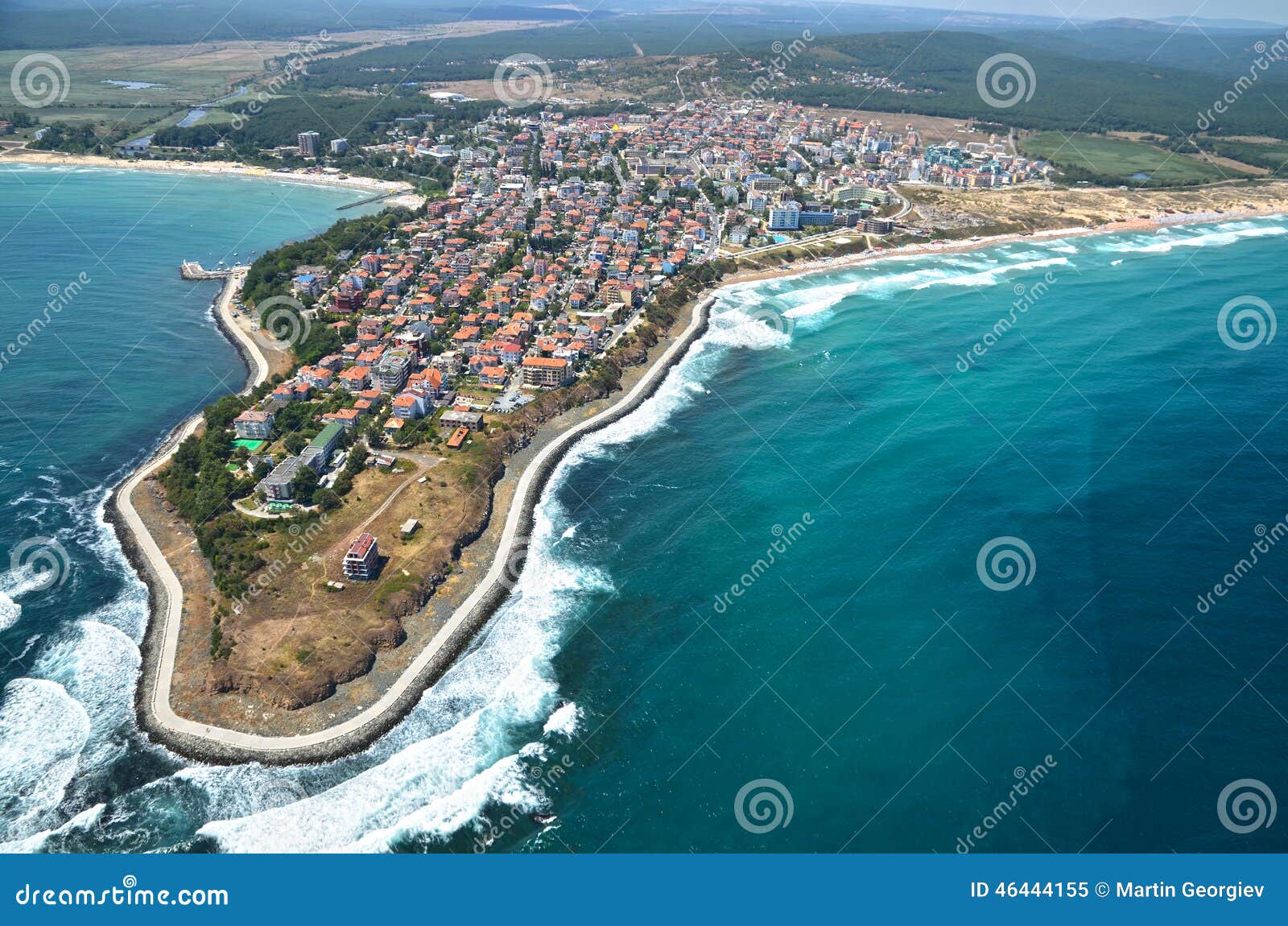 Primorsko beach, Bulgaria stock image. Image of summer - 46444155
