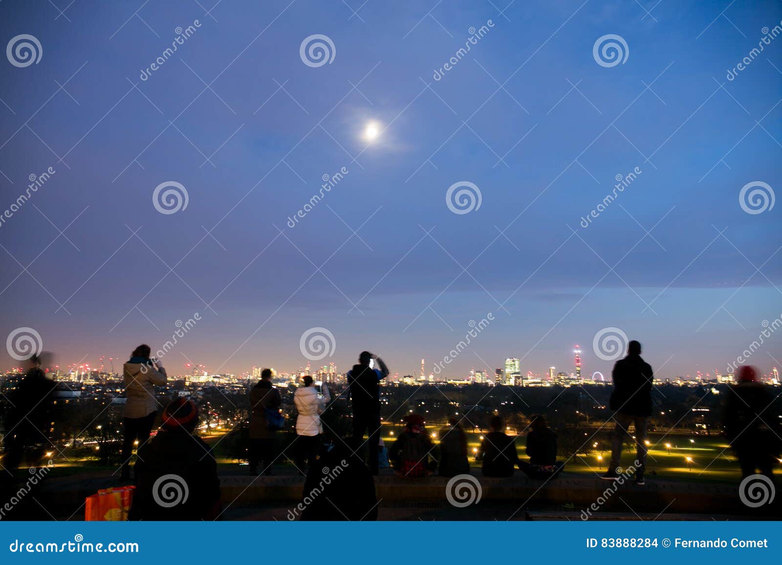 Primrose Hill at Night, London Stock Photo - Image of landmark, hill ...