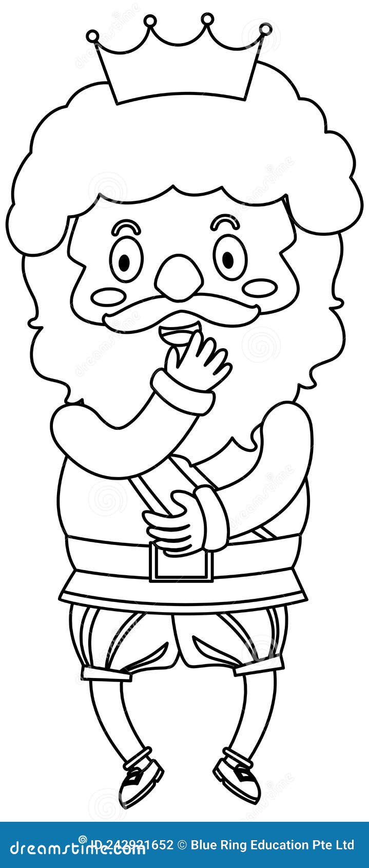 Prince Black and White Doodle Character Stock Vector - Illustration of ...