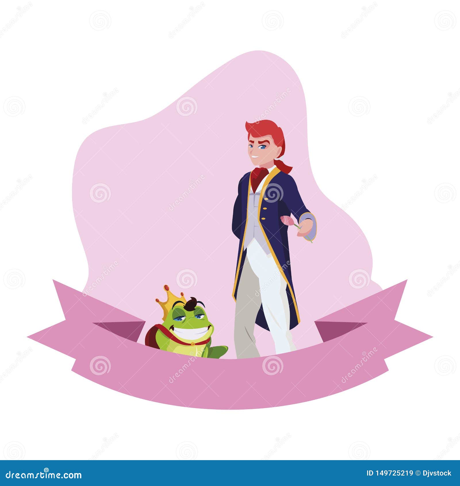 Prince Charming and Toad of Tales Characters Stock Illustration ...