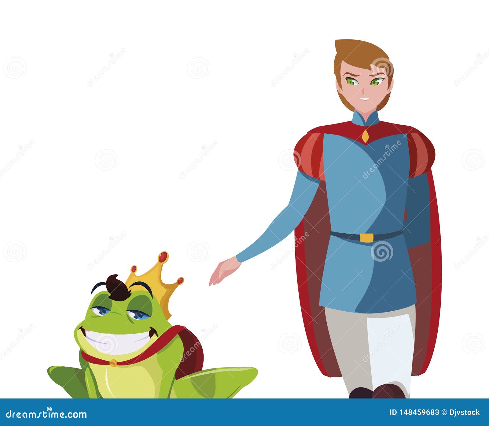 Prince Charming and Toad of Tales Characters Stock Illustration ...