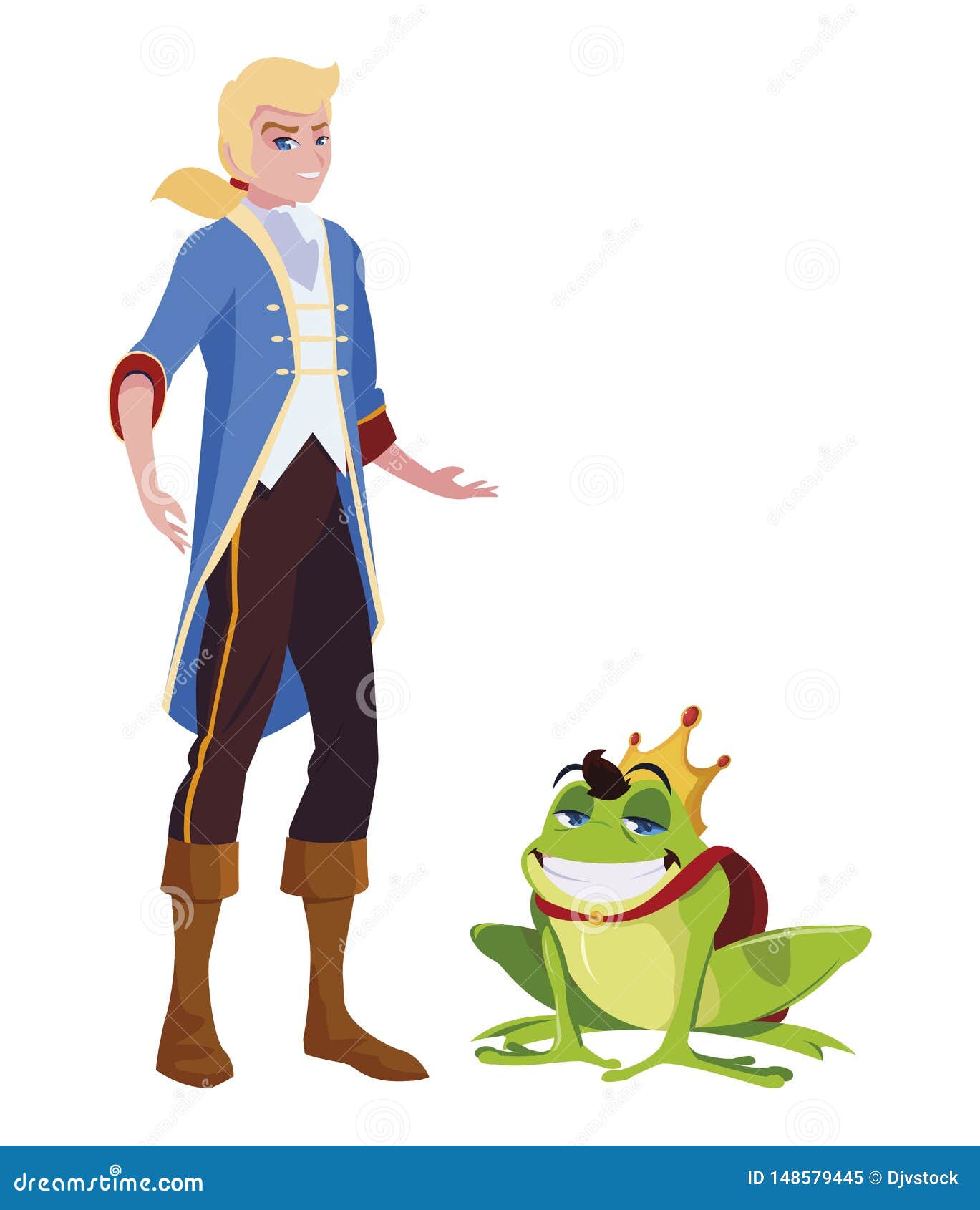 Prince Charming and Toad of Tales Characters Stock Illustration ...