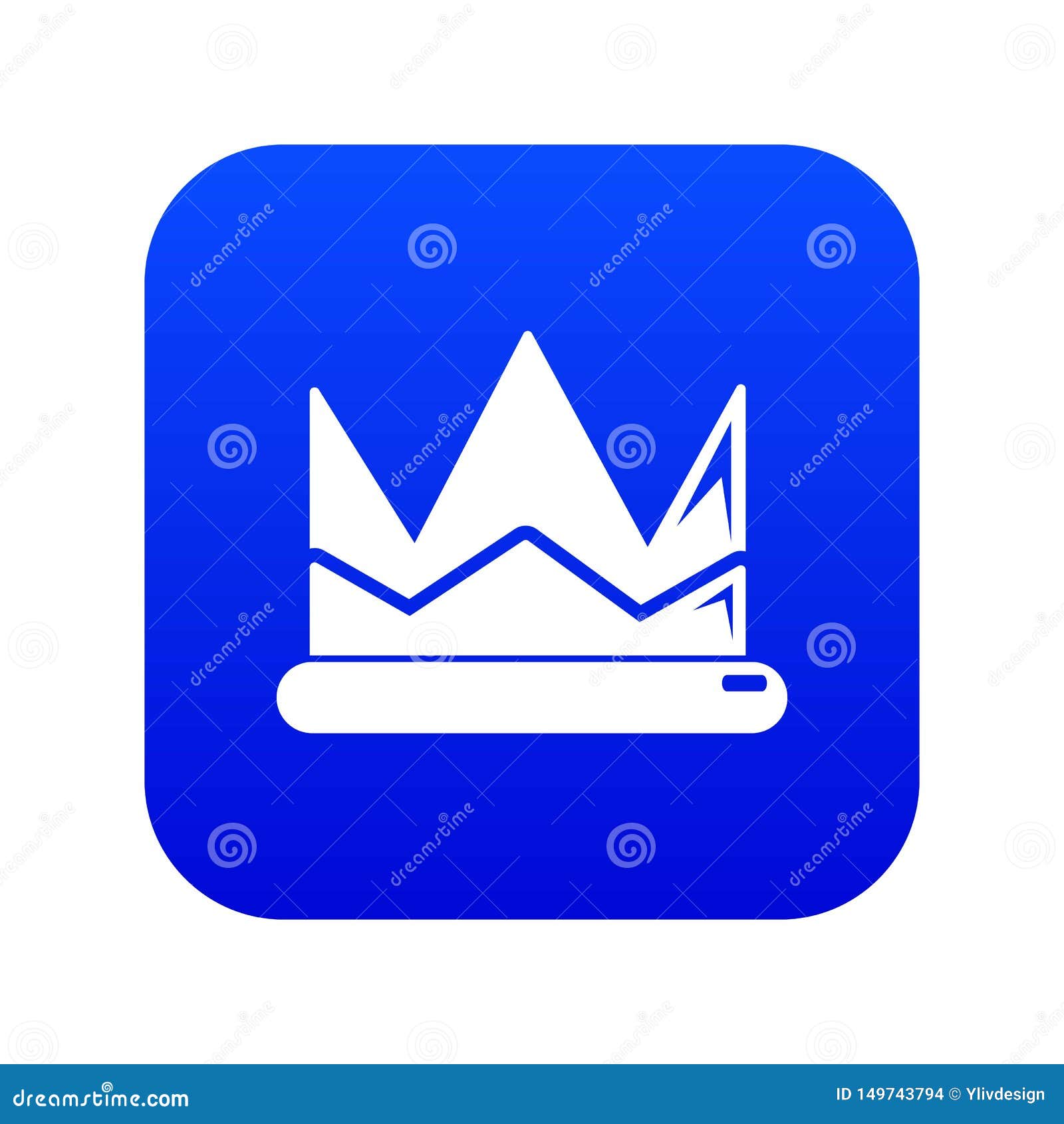 Prince Crown Icon Blue Vector Stock Vector - Illustration of king ...