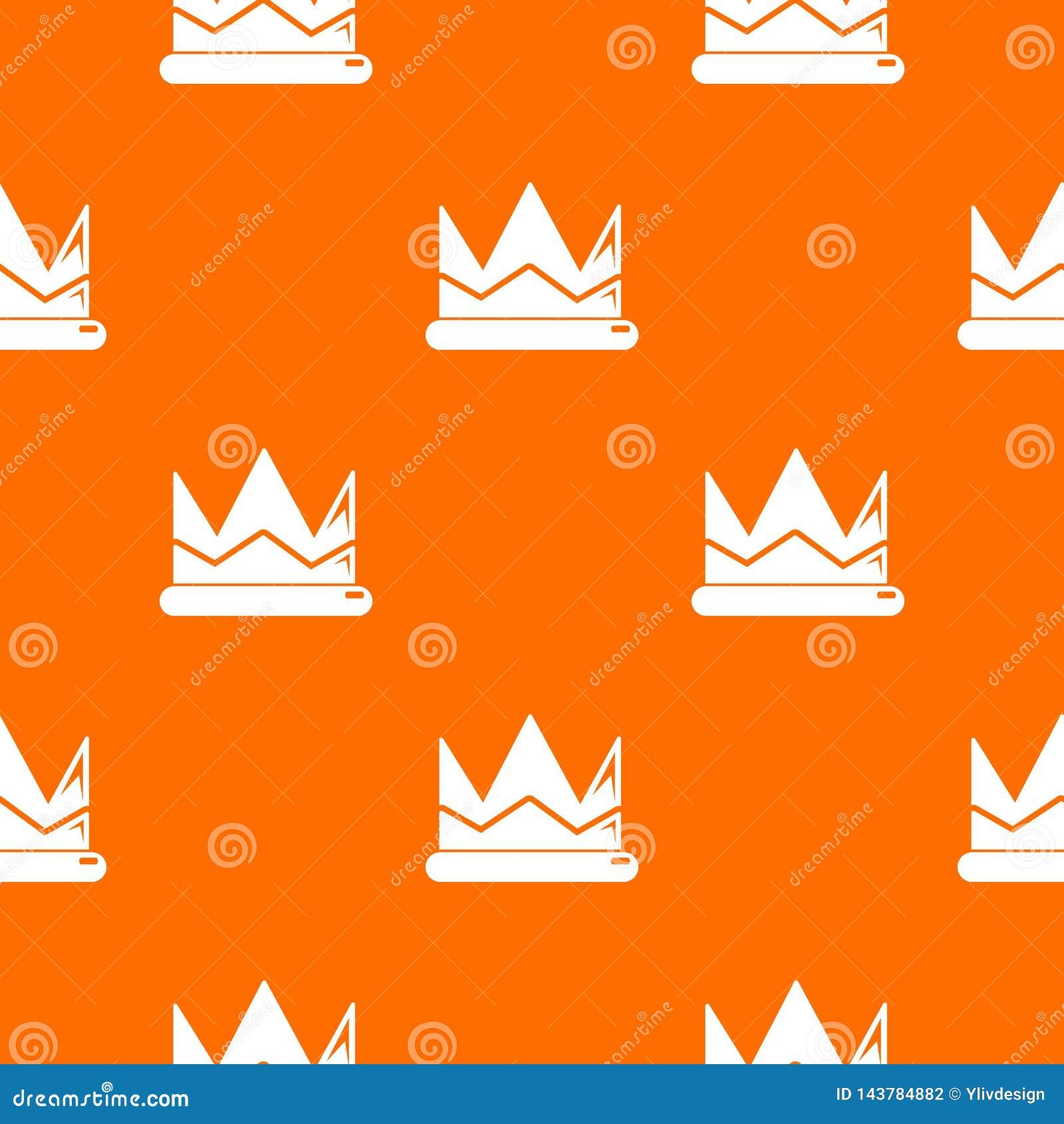 Prince Crown Pattern Vector Orange Stock Vector - Illustration of ...
