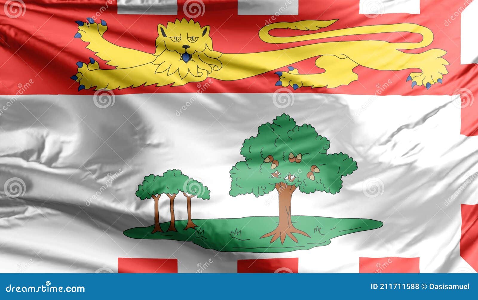Prince Edward Island Flag. Canadian Territory Stock Photo - Image of ...