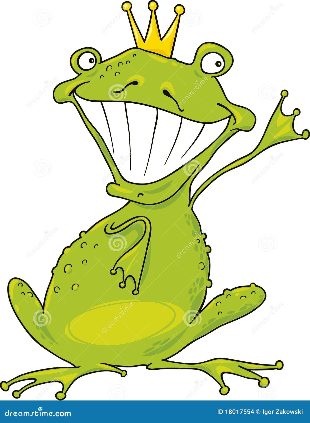 Prince frog stock vector. Illustration of smile, cartoon - 18017554