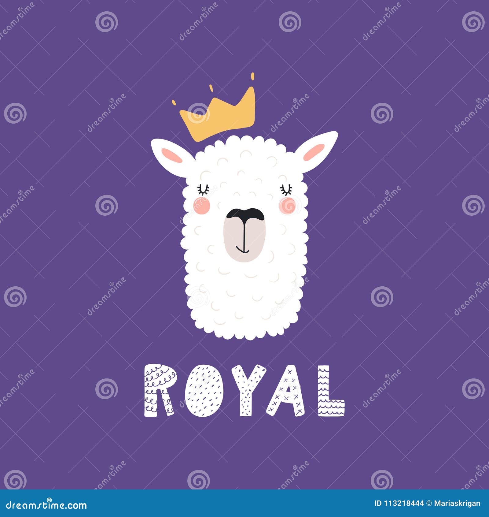 Prince mignon de lama illustration de vecteur. Illustration du ...