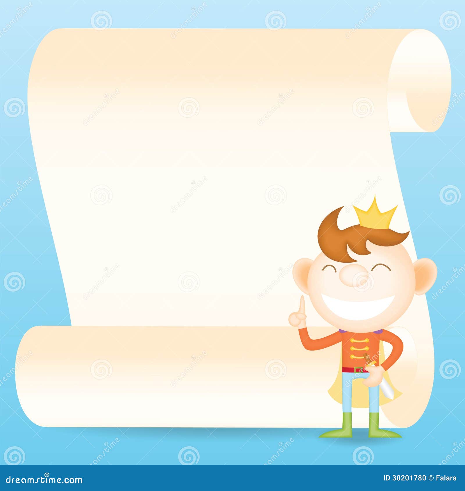 Prince with Parchment Paper Stock Illustration - Illustration of paper ...