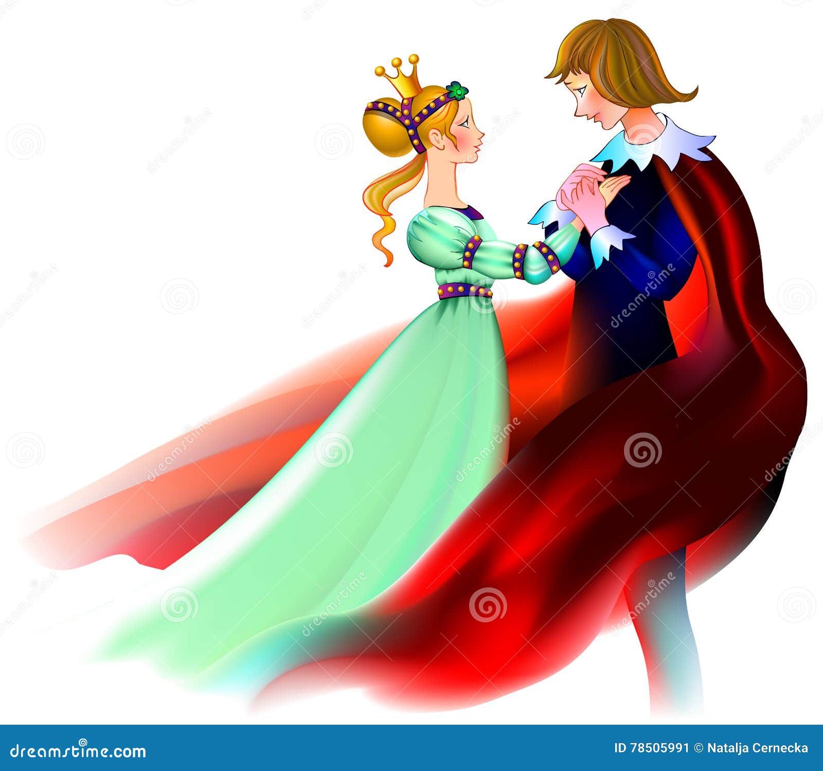 Prince and Princes Dancing. Stock Vector - Illustration of celebration ...