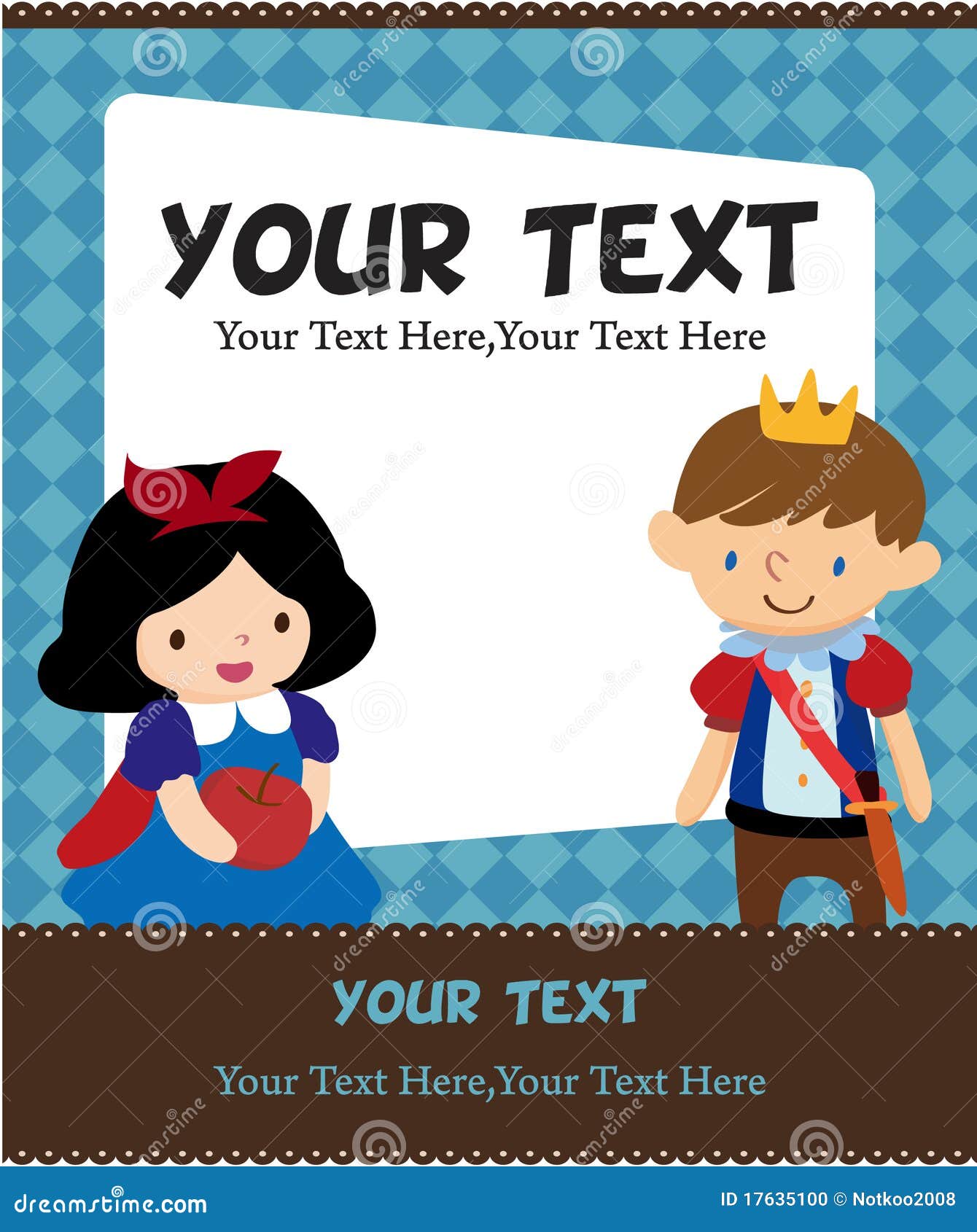 Princess Card Vector Illustration | CartoonDealer.com #60778676