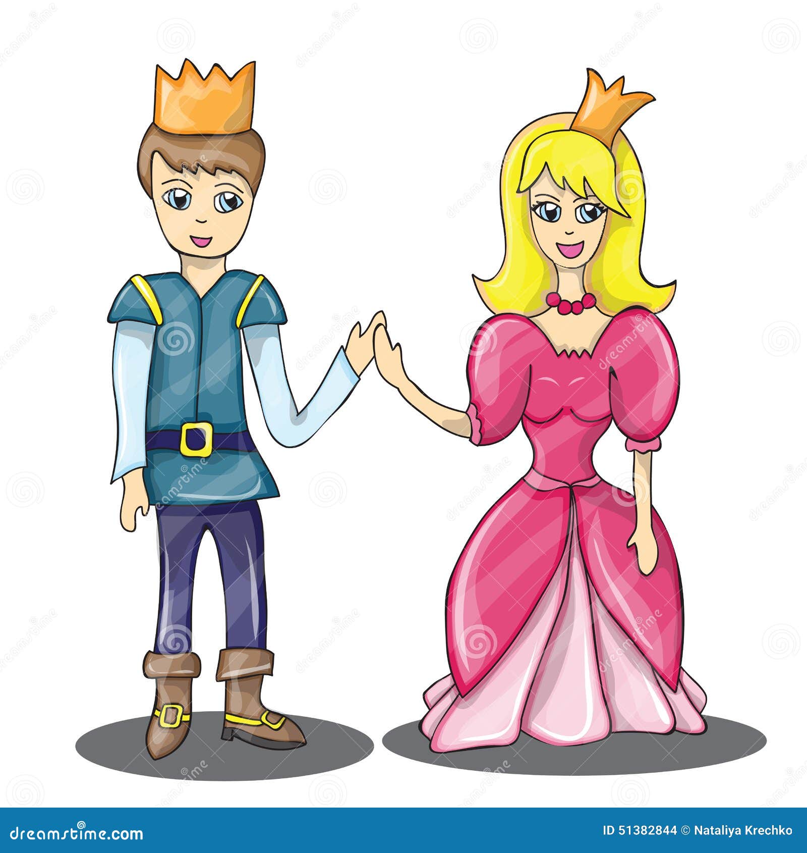 Prince and Princess in Love Stock Vector - Illustration of cartoon ...