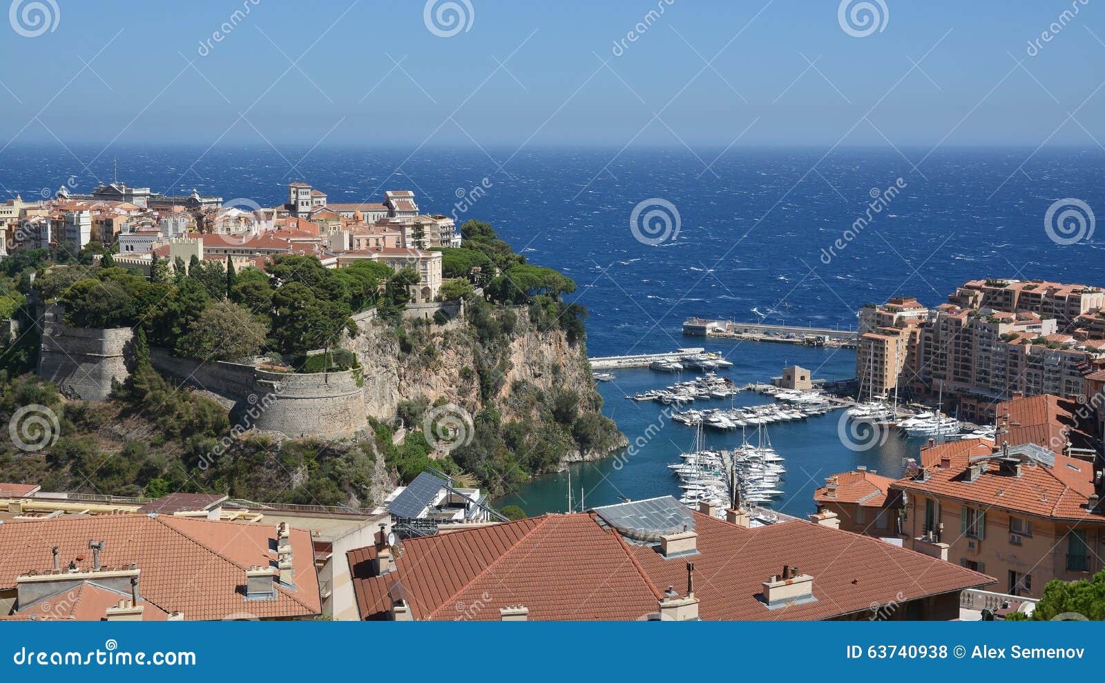 Prince S Palace of Monaco on the Cliff Above the Marina Stock Photo ...