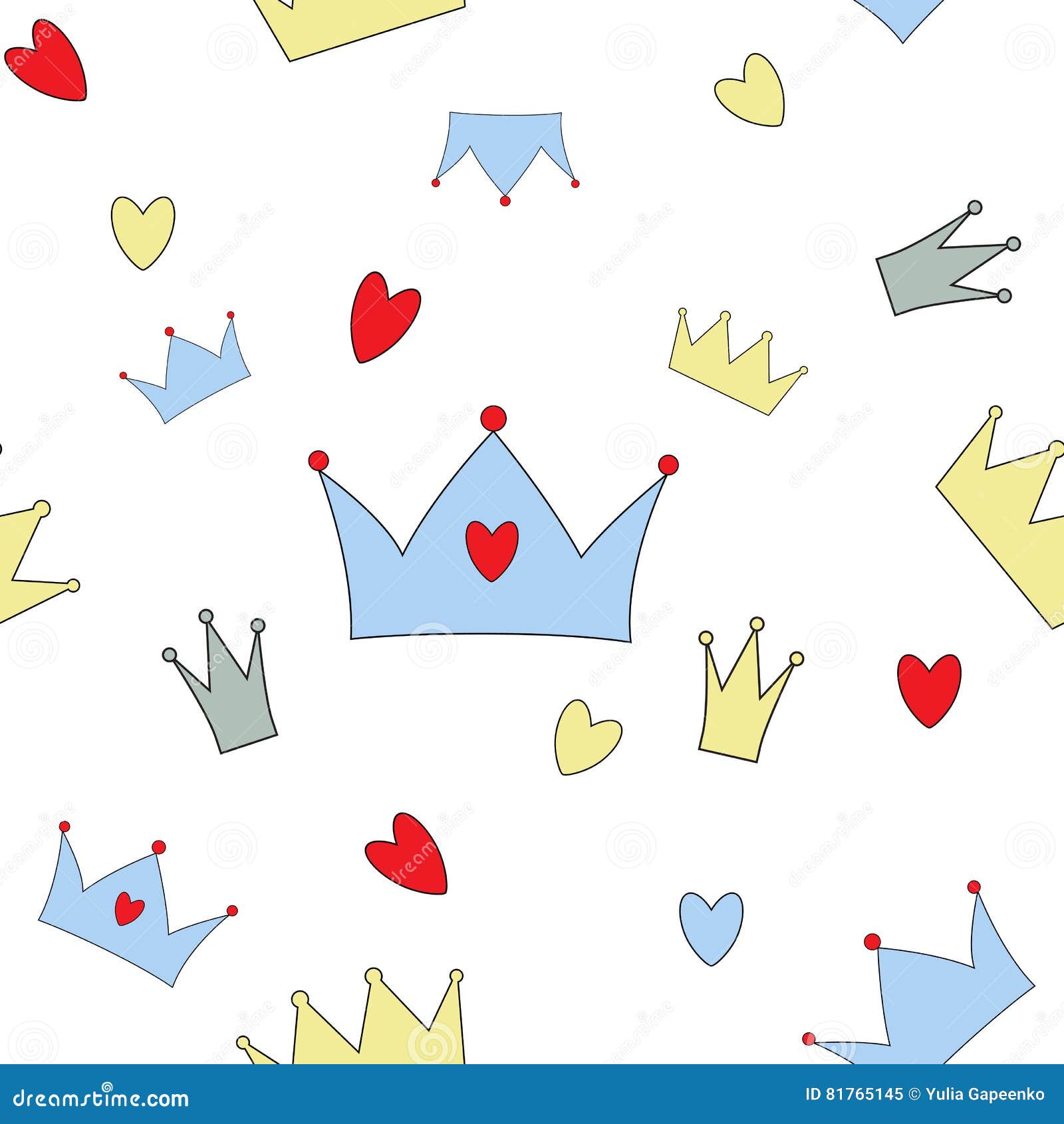 Prince Seamless Pattern Background Vector Illustration. Stock Vector ...