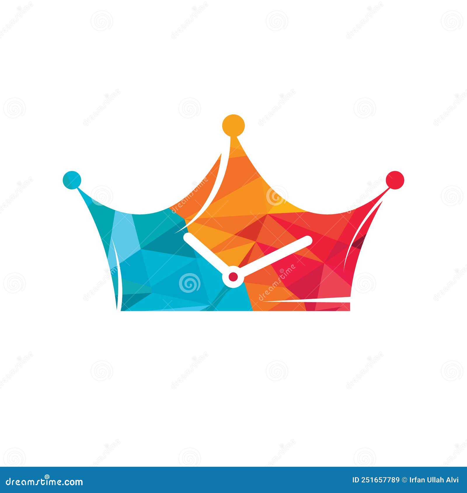 King Time Vector Logo Design Template. Crown with Clock Icon Vector ...