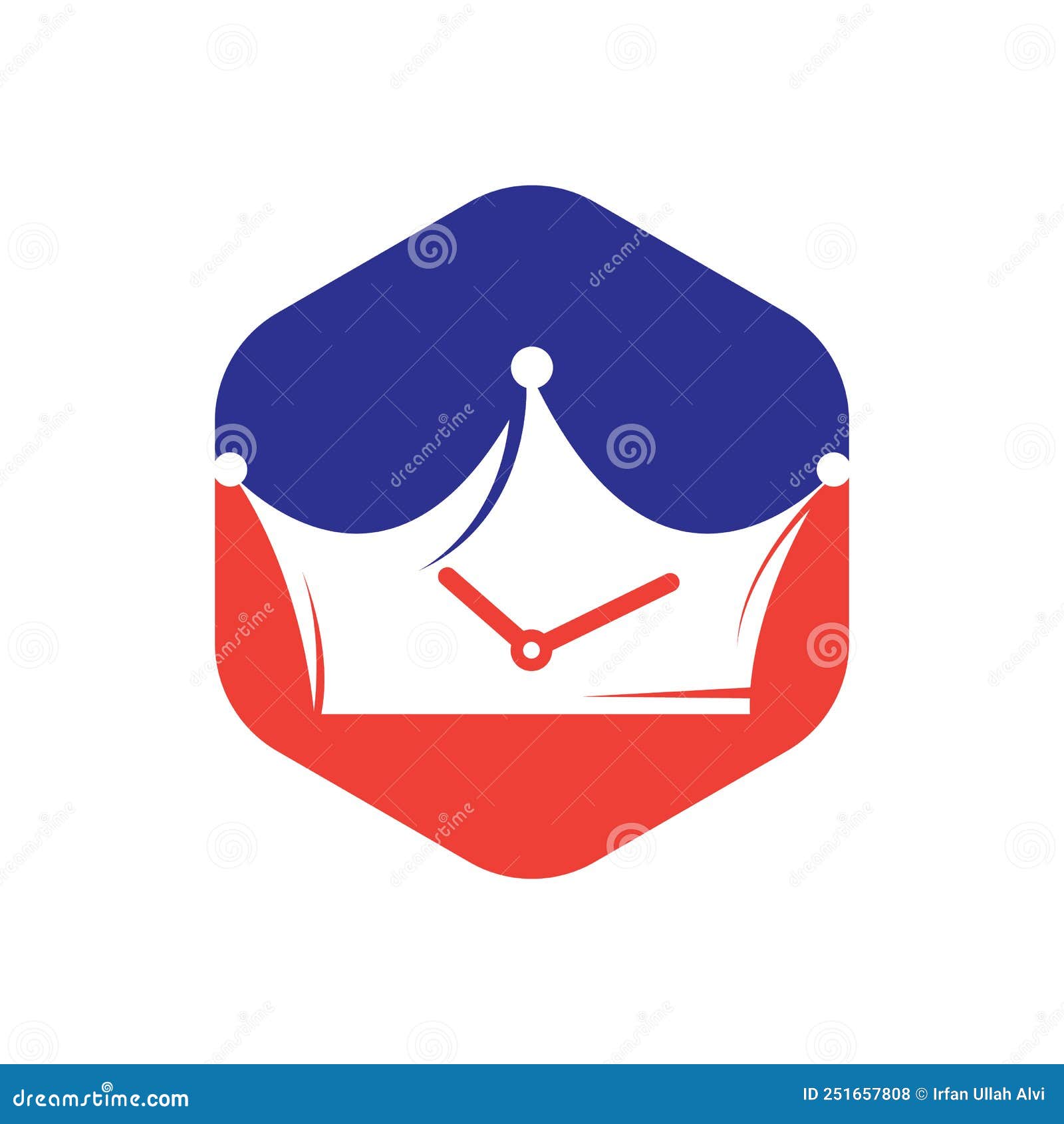 King Time Vector Logo Design Template. Crown with Clock Icon Vector ...
