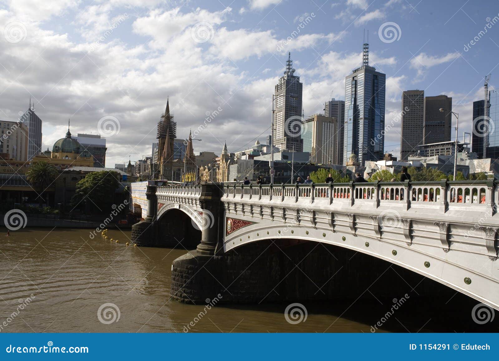 Princes Bridge Melbourne stock image. Image of federation - 1154291