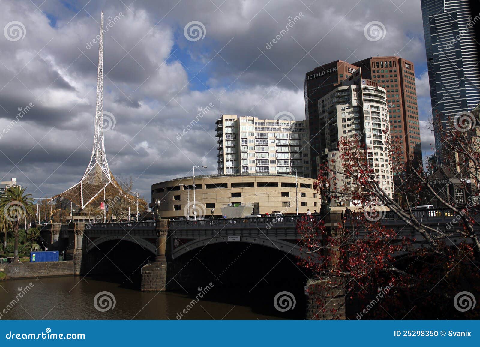 Princes Bridge Melbourne editorial image. Image of downtown - 25298350