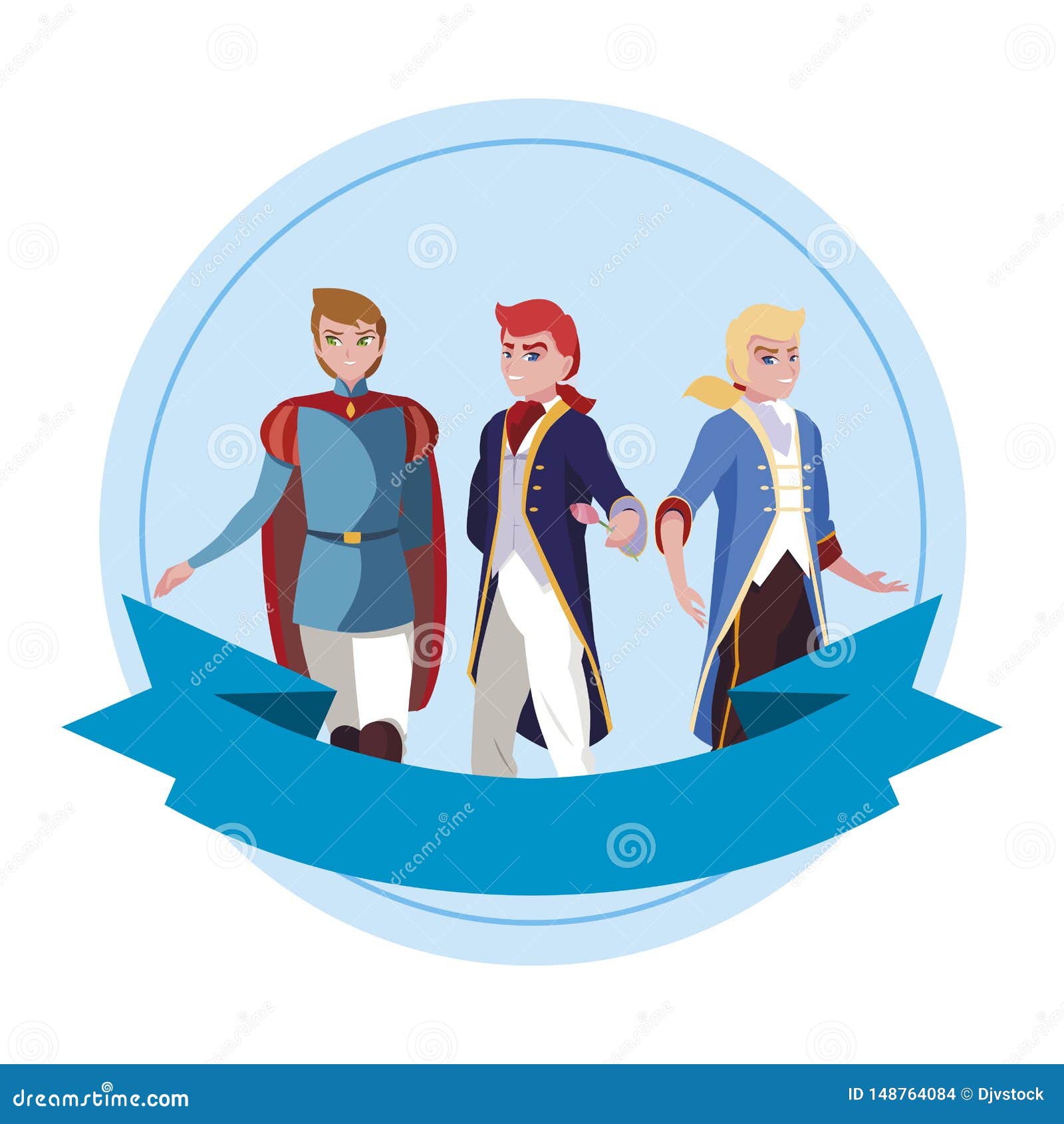 Princes Charming of Tales Characters Stock Illustration - Illustration ...
