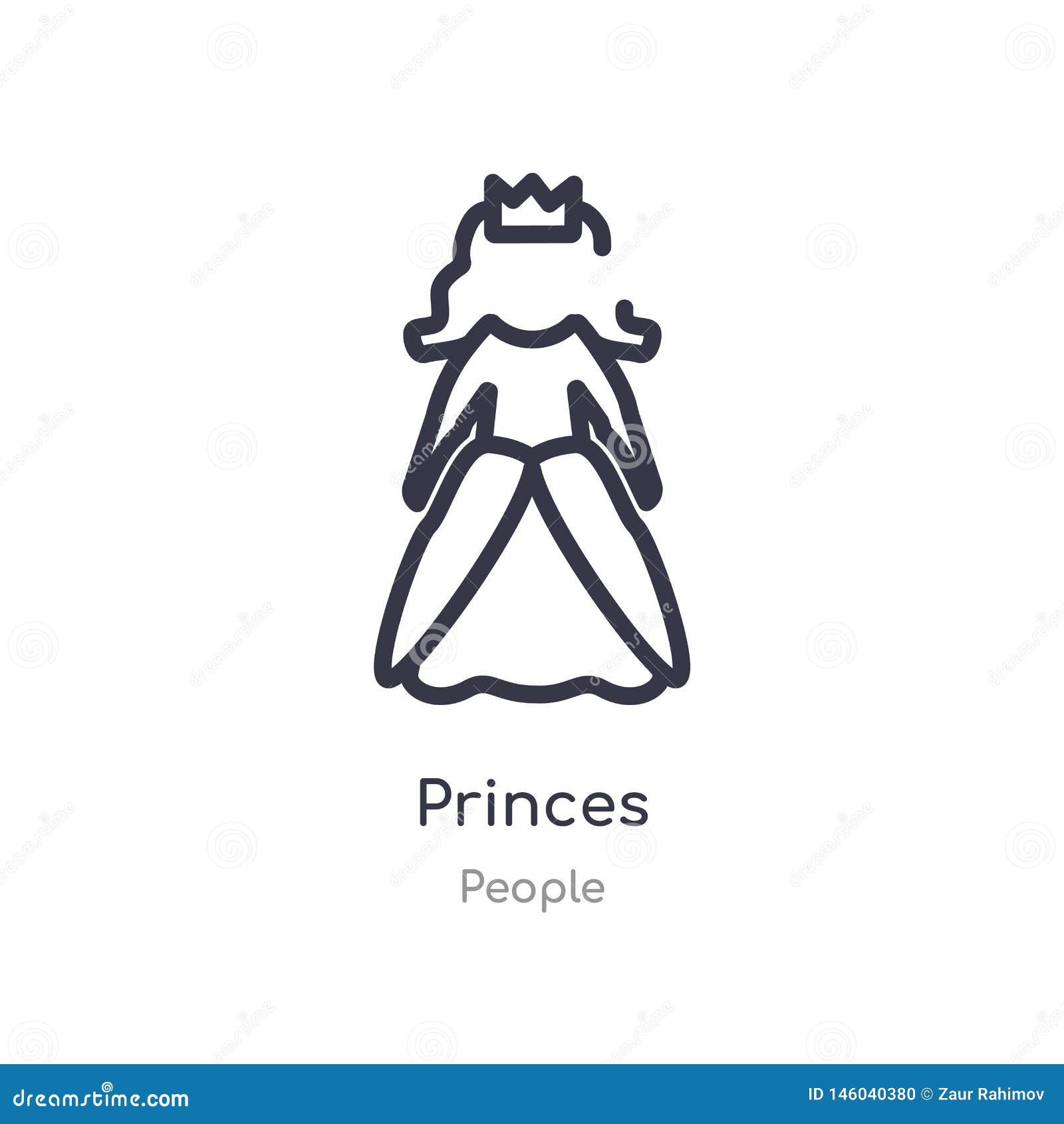 Princes Icon Vector Sign And Symbol Isolated On White Background ...