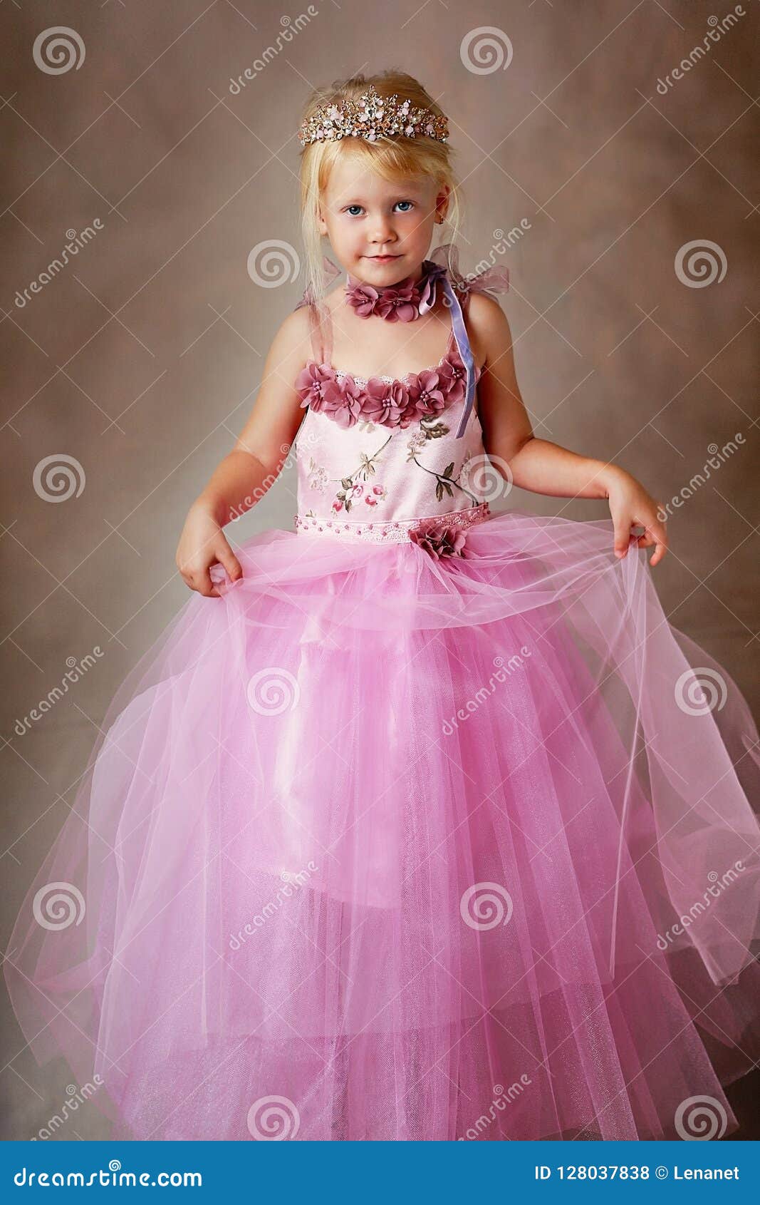 Princesa en vestido rosado foto de archivo. Imagen de elegante - 128037838