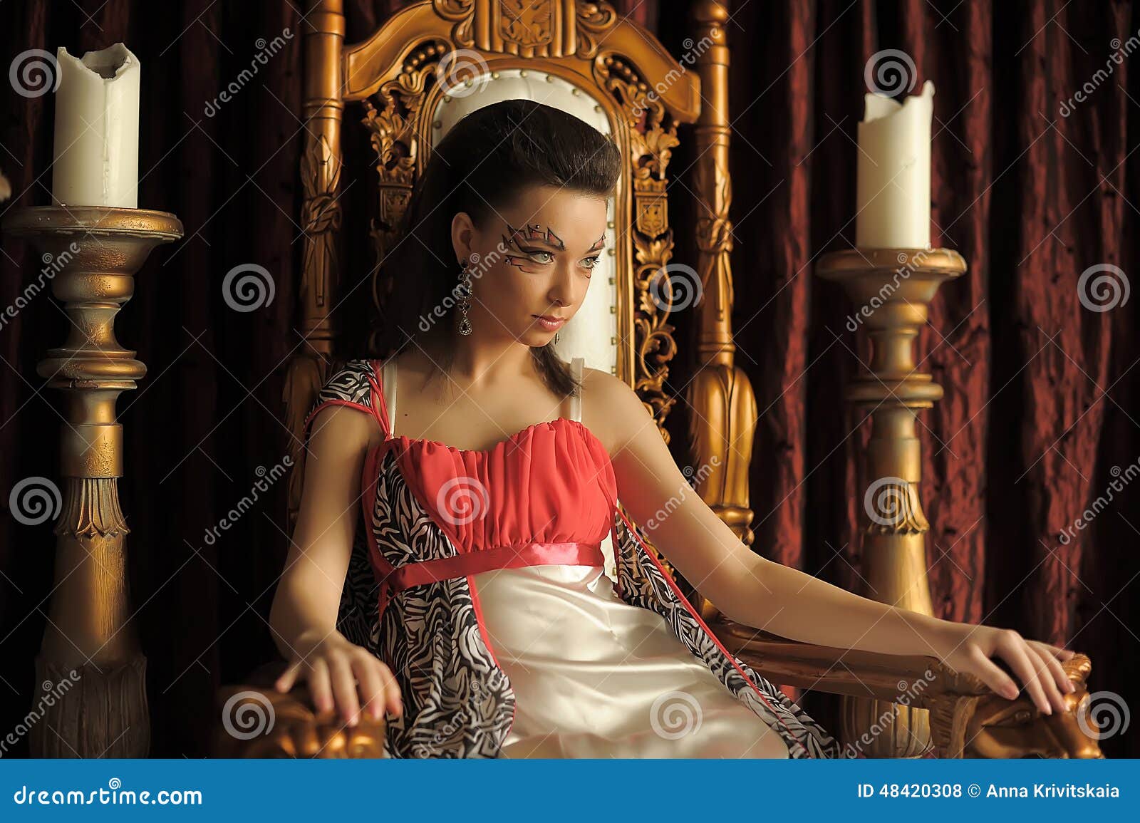 Princesa Medieval Da Fantasia Foto de Stock - Imagem de arte, vestido ...