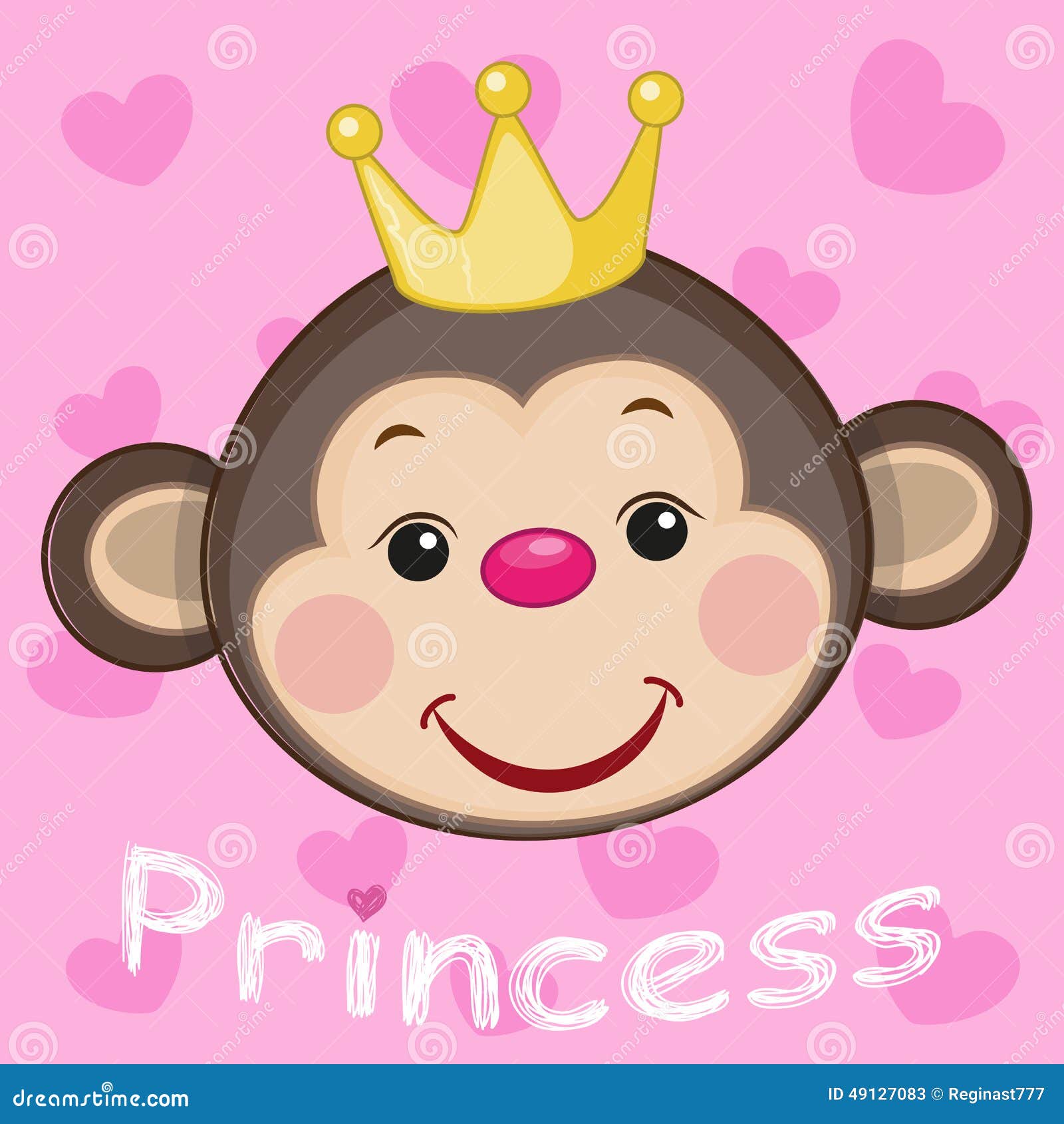 Princesa Monkey ilustración del vector. Ilustración de corona - 49127083