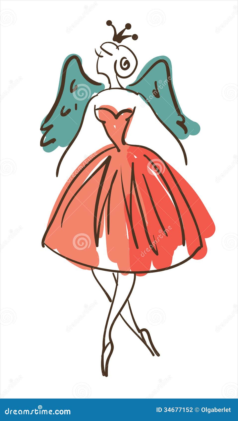 Princess angel stock vector. Illustration of icon, teenager - 34677152