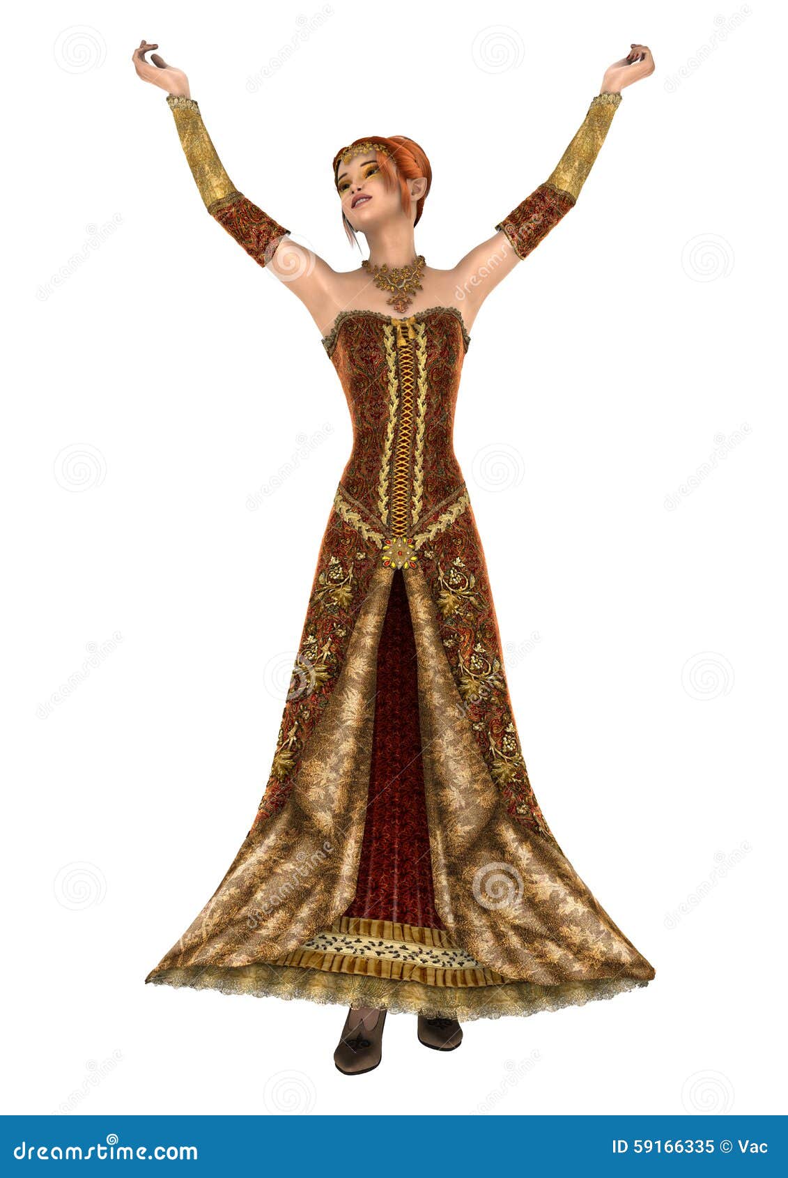 Princess of Autumn stock illustration. Illustration of romantic - 59166335