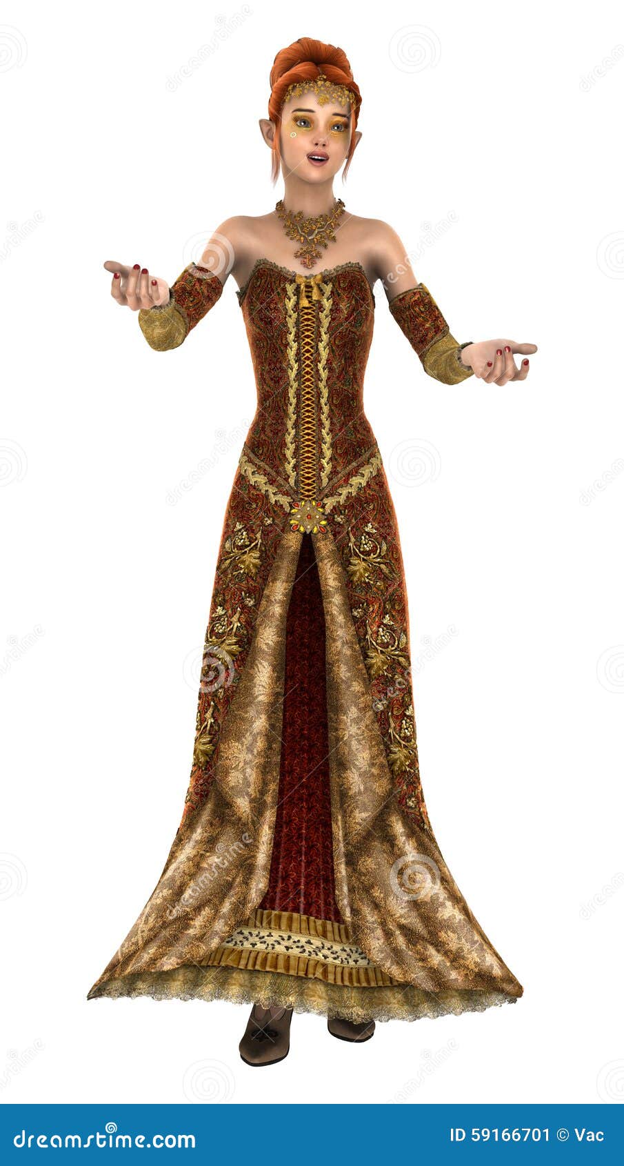 Princess of Autumn stock illustration. Illustration of woman - 59166701