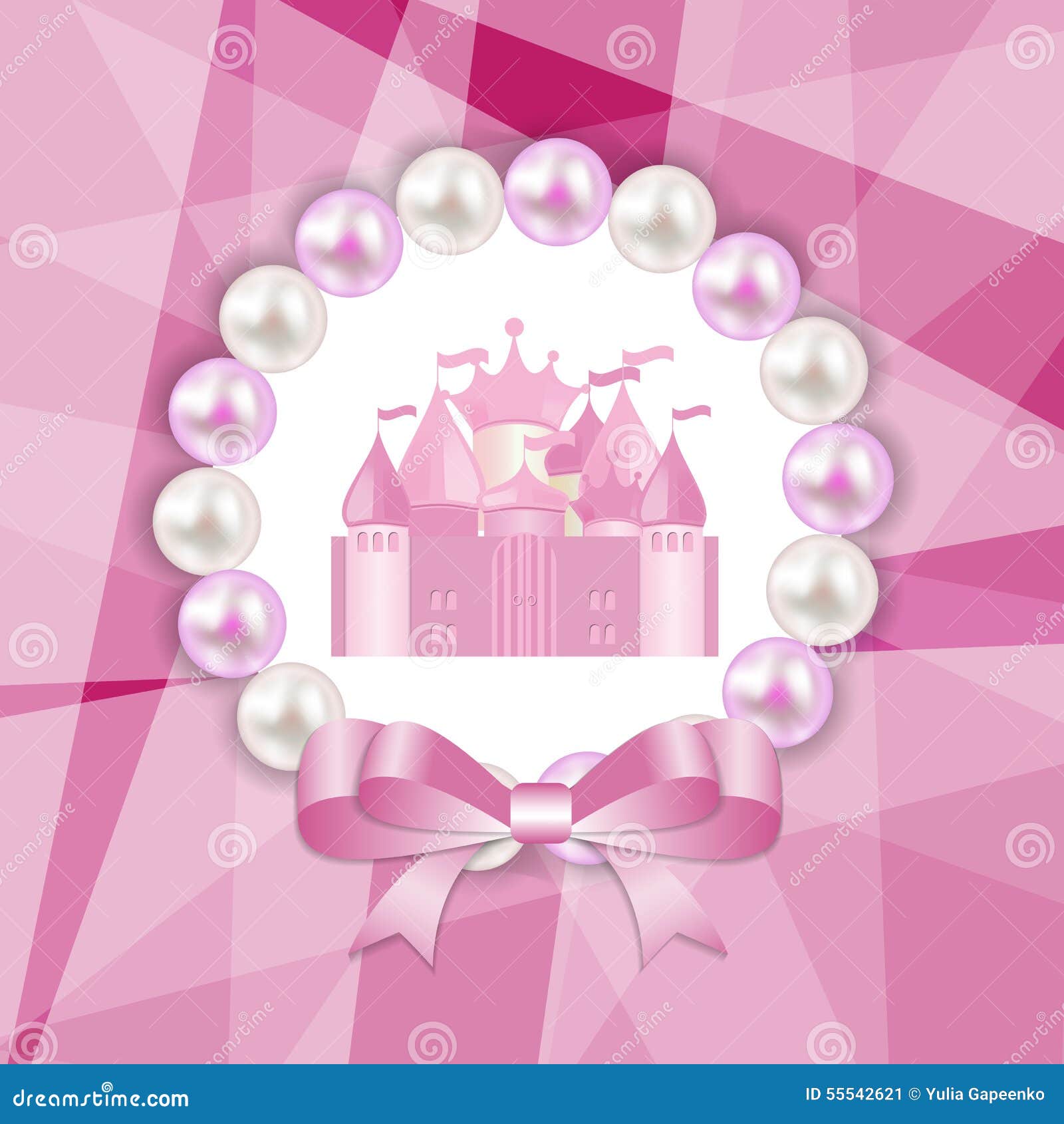 Princess Background with Castle Vector Stock Vector - Illustration of ...
