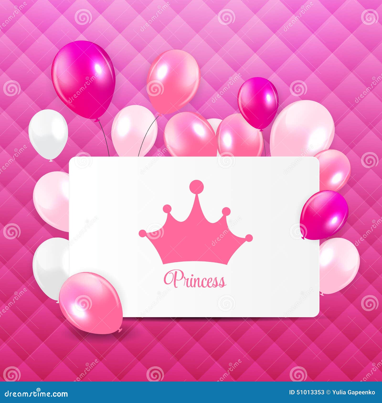 Princess Background with Crown Vector Stock Vector - Illustration of ...