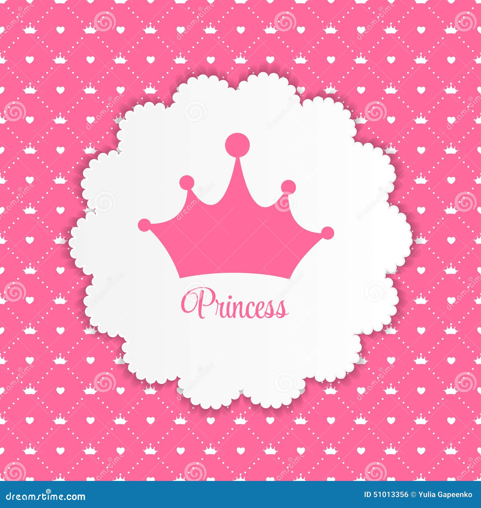Princess Background with Crown Vector Stock Vector - Illustration of ...