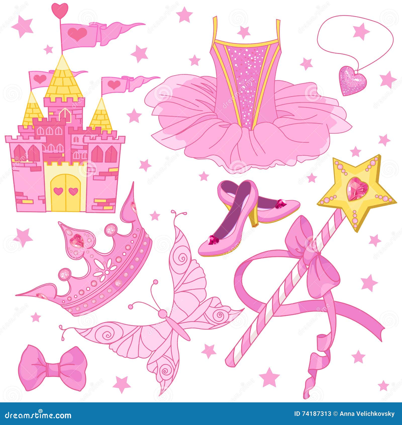 Princess And Ballerina For Coloring Book. Cartoon Vector ...