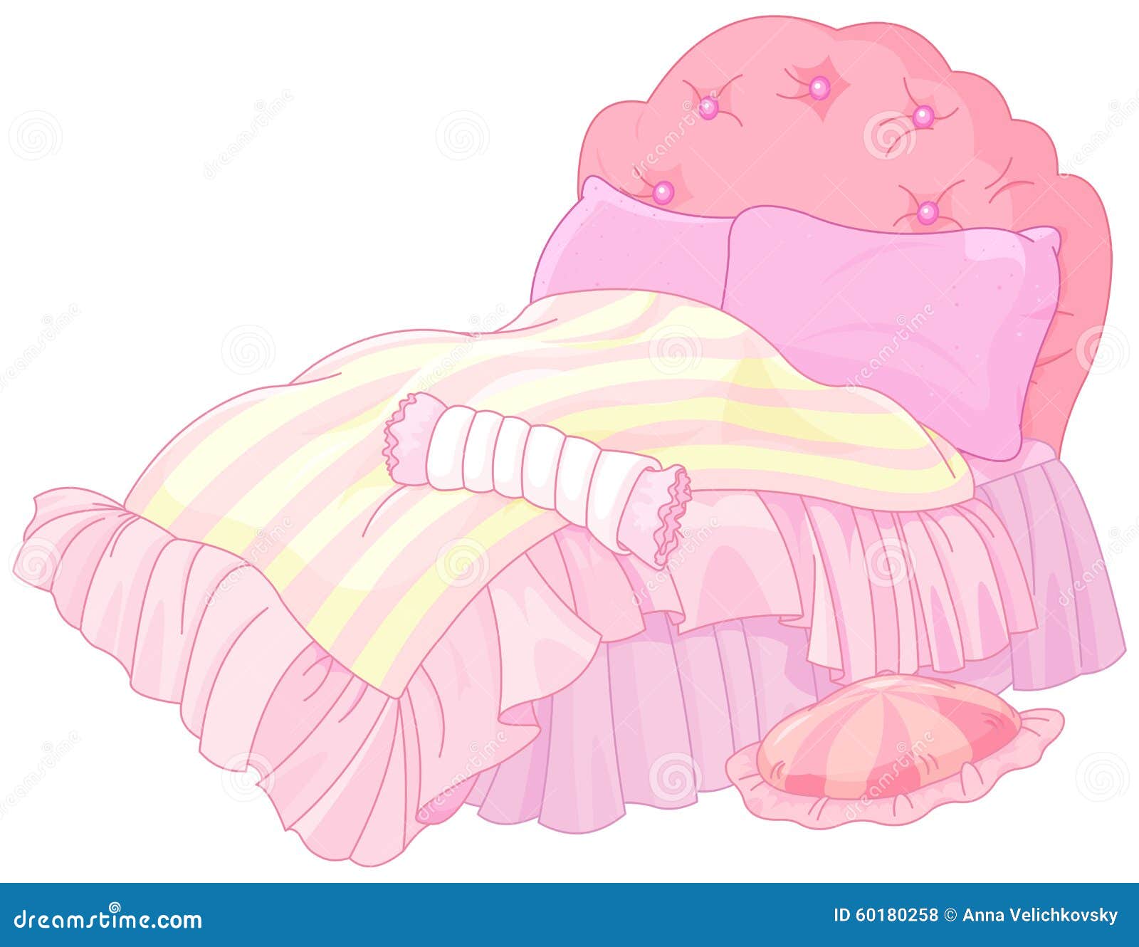 Princess Bed stock vector. Illustration of beauty, label - 60180258