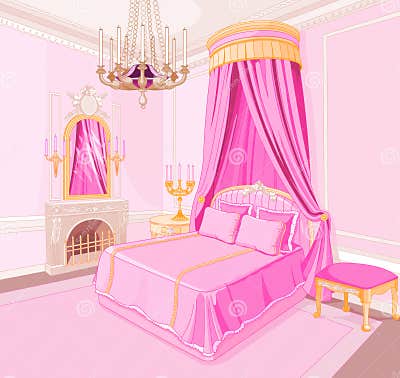 Princess bedroom stock vector. Illustration of decoration - 30805891