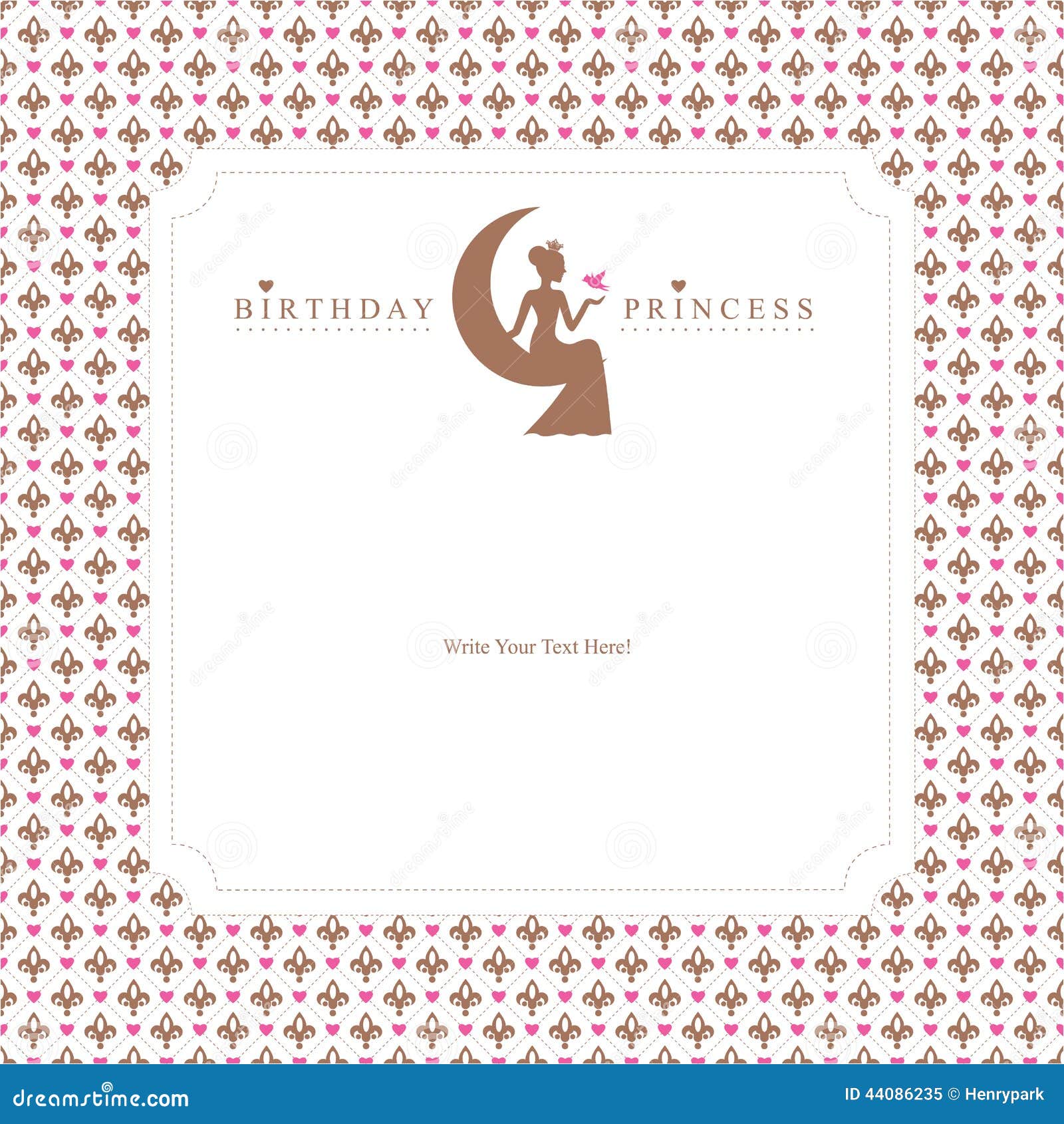 Princess birthday card stock vector. Illustration of infant - 44086235