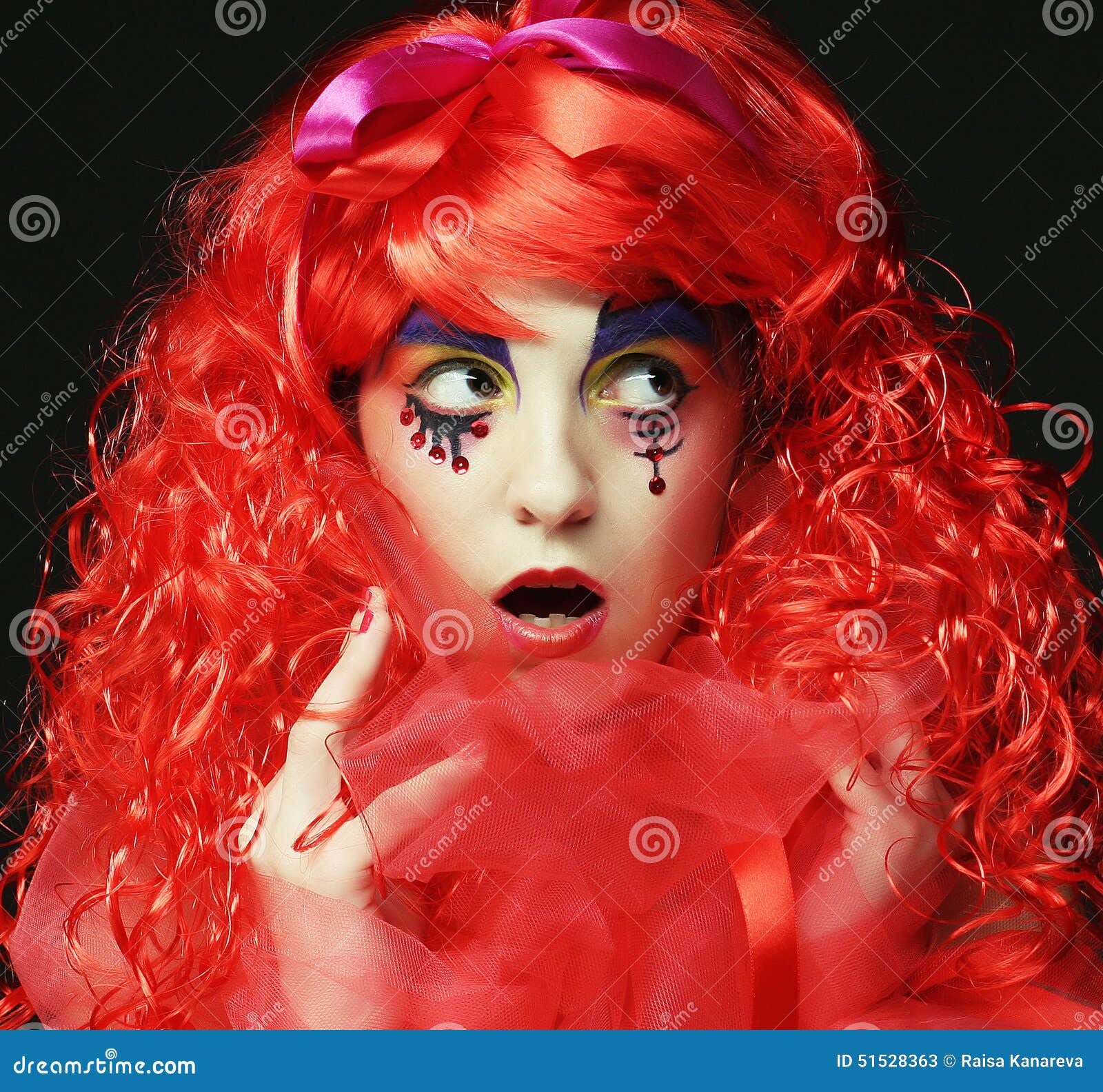 Princess with Bright Red Hair Stock Image - Image of looking, glamour ...